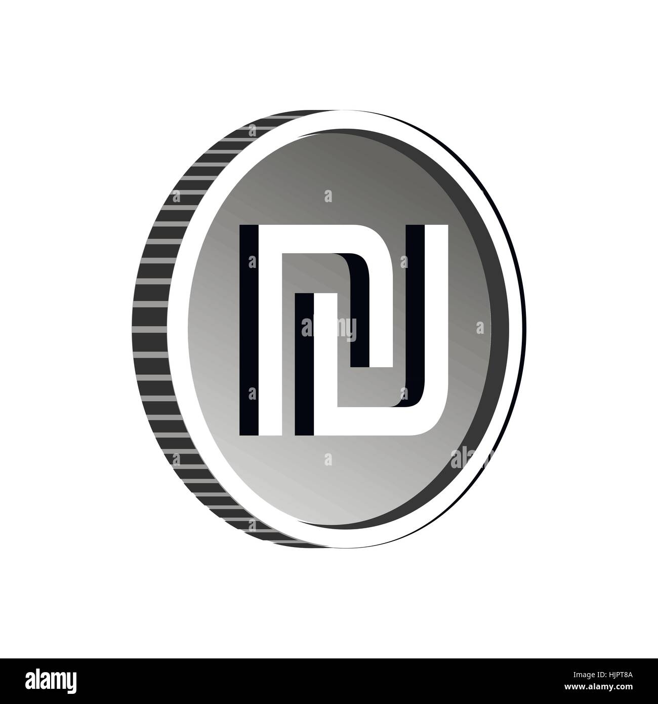 Currency of Israel shekel icon in simple style isolated on white ...