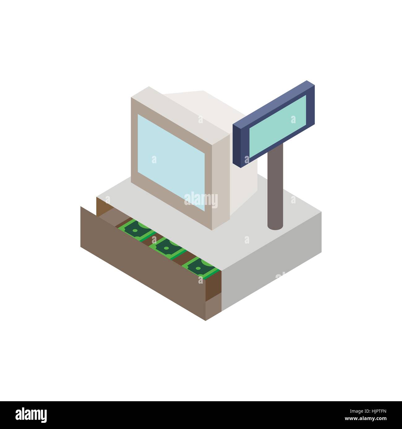 Cash Register Back Vector