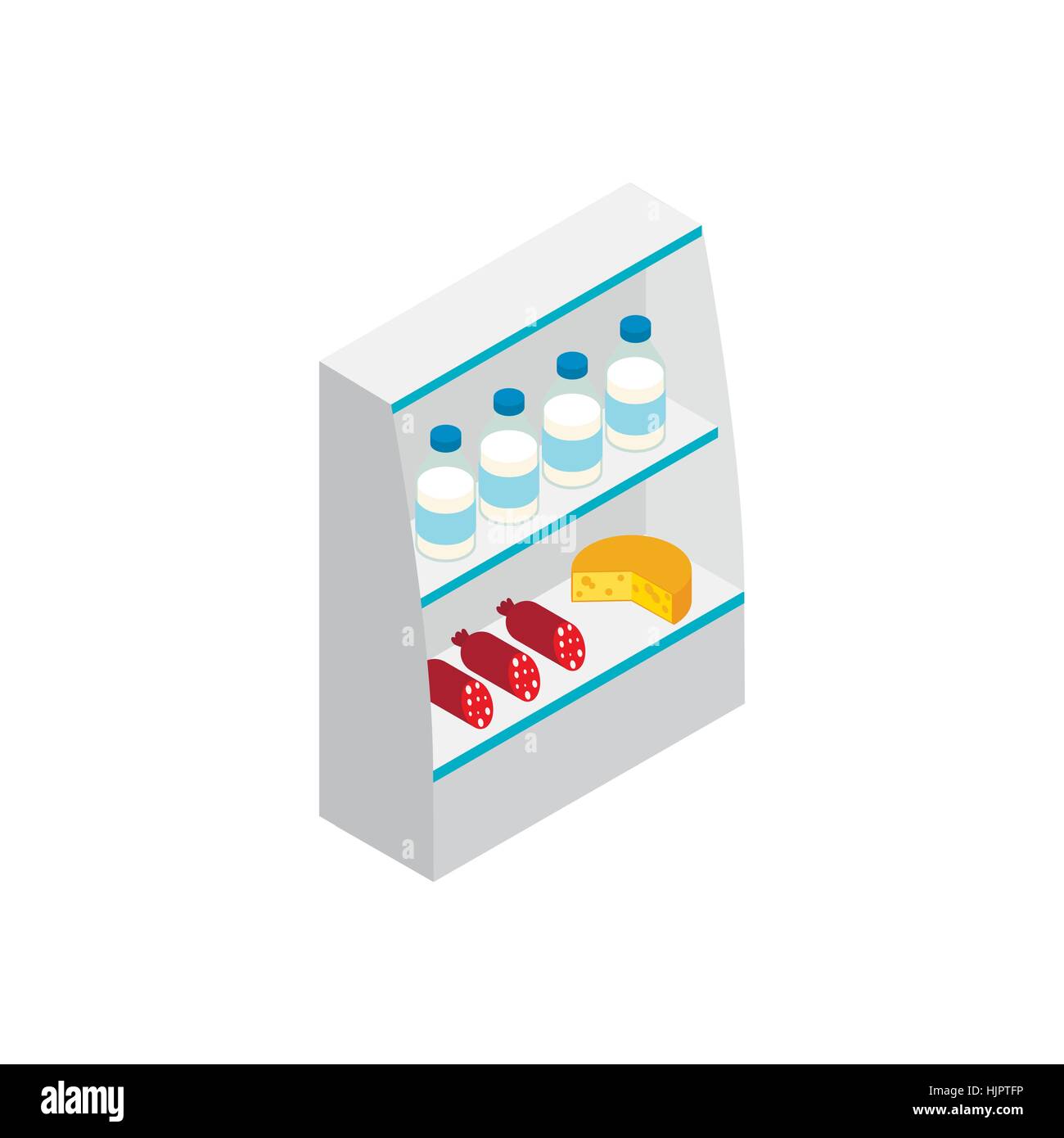 Refrigerator milk products in Stock Vector Images - Alamy