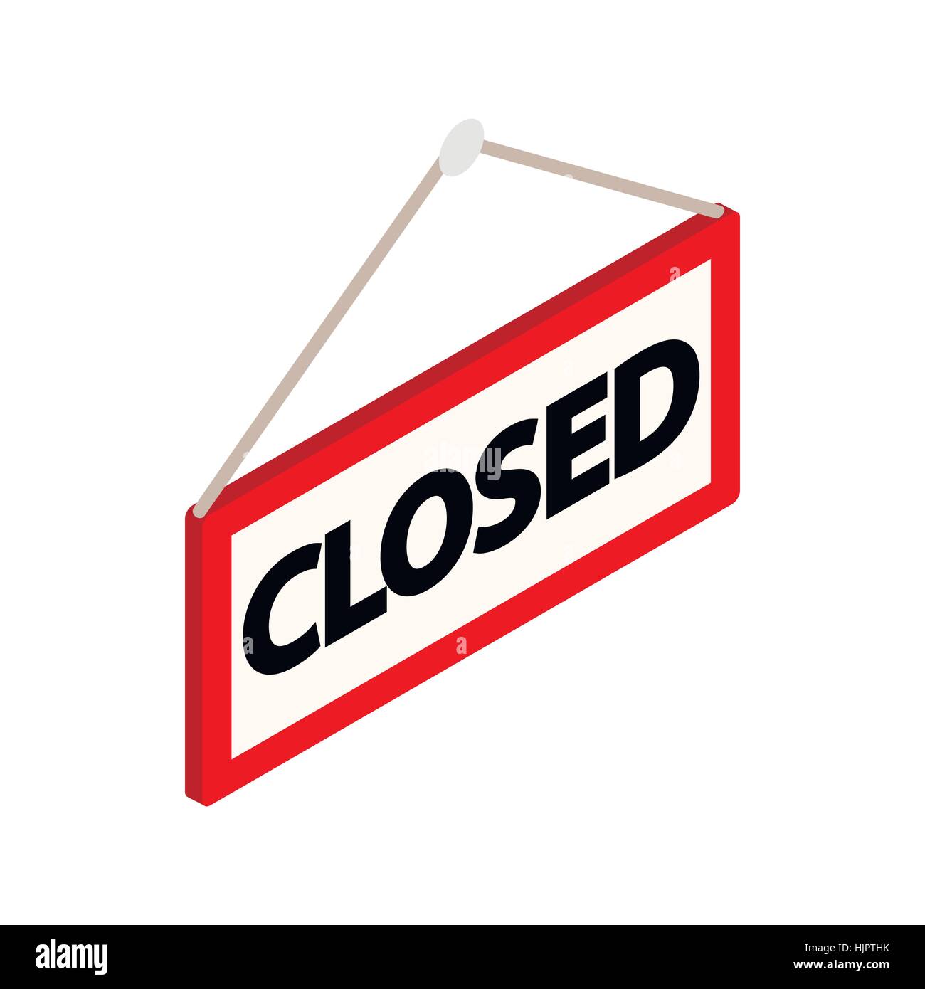 Closed sign icon in isometric 3d style on a white background Stock ...