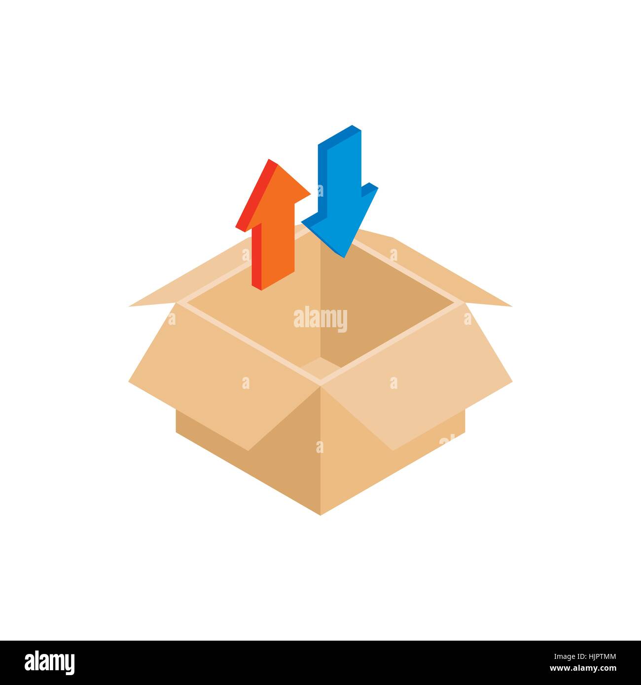 Cardboard box with arrows Stock Vector Images - Alamy