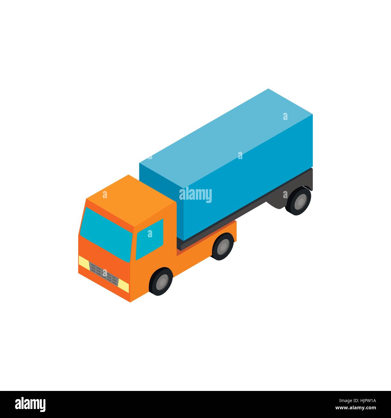 Truck icon in isometric 3d style on a white background Stock Vector ...