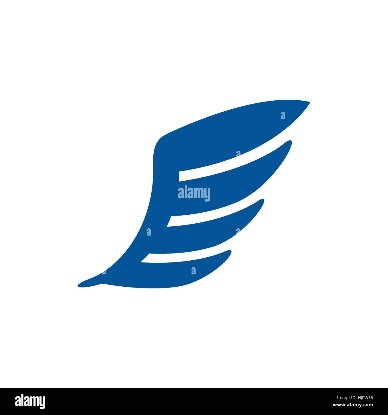 Blue wing icon in simple style isolated on white background Stock ...