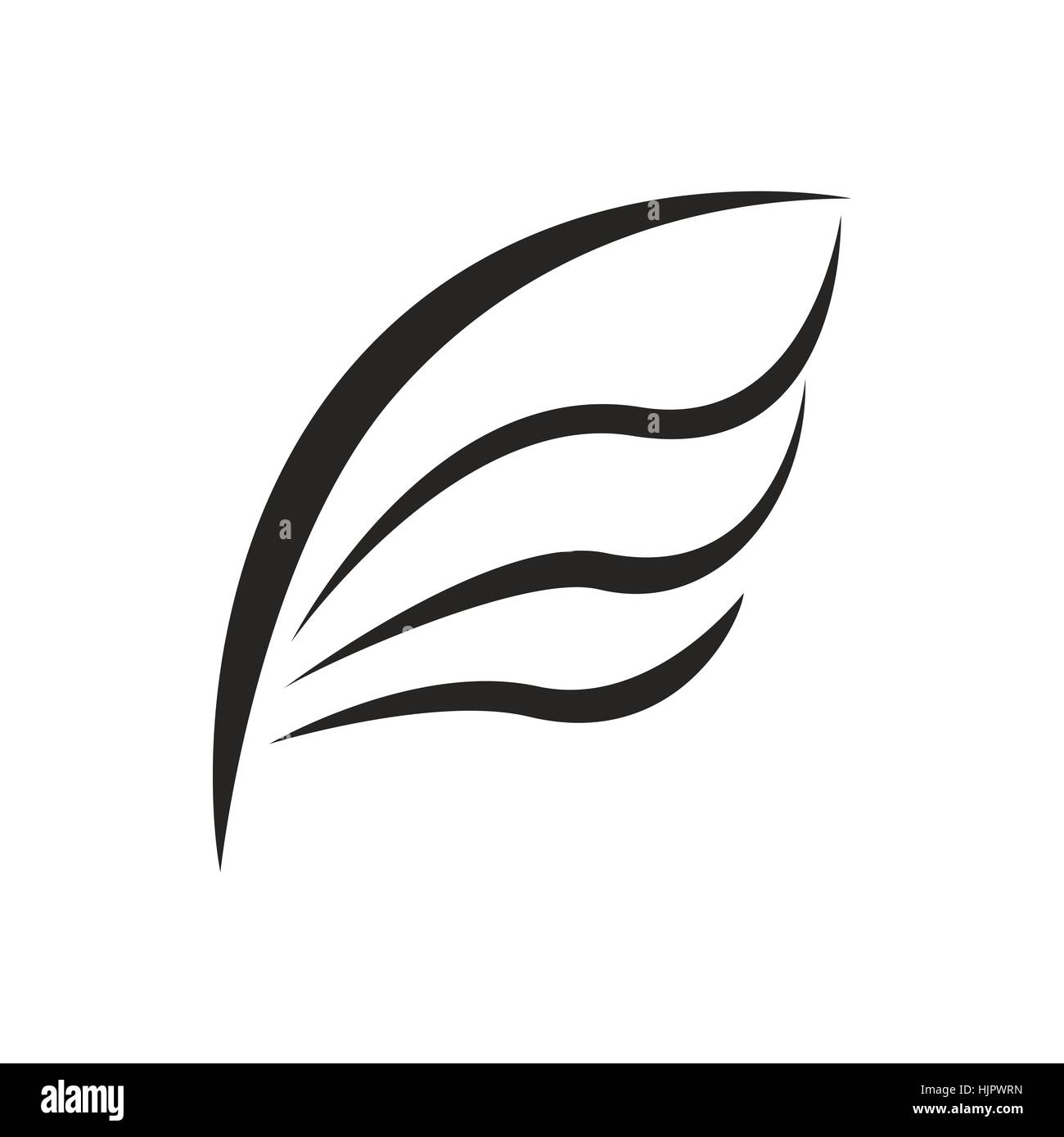 Bird wing icon in simple style isolated on white background Stock ...