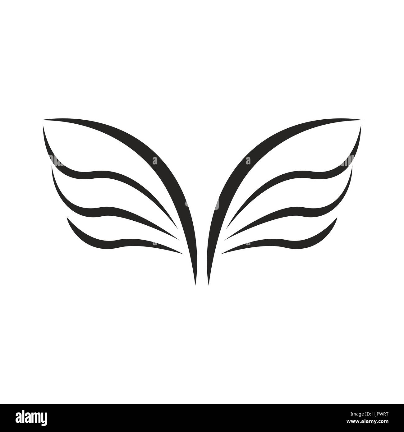 A pair of bird wings icon in simple style isolated on white background ...