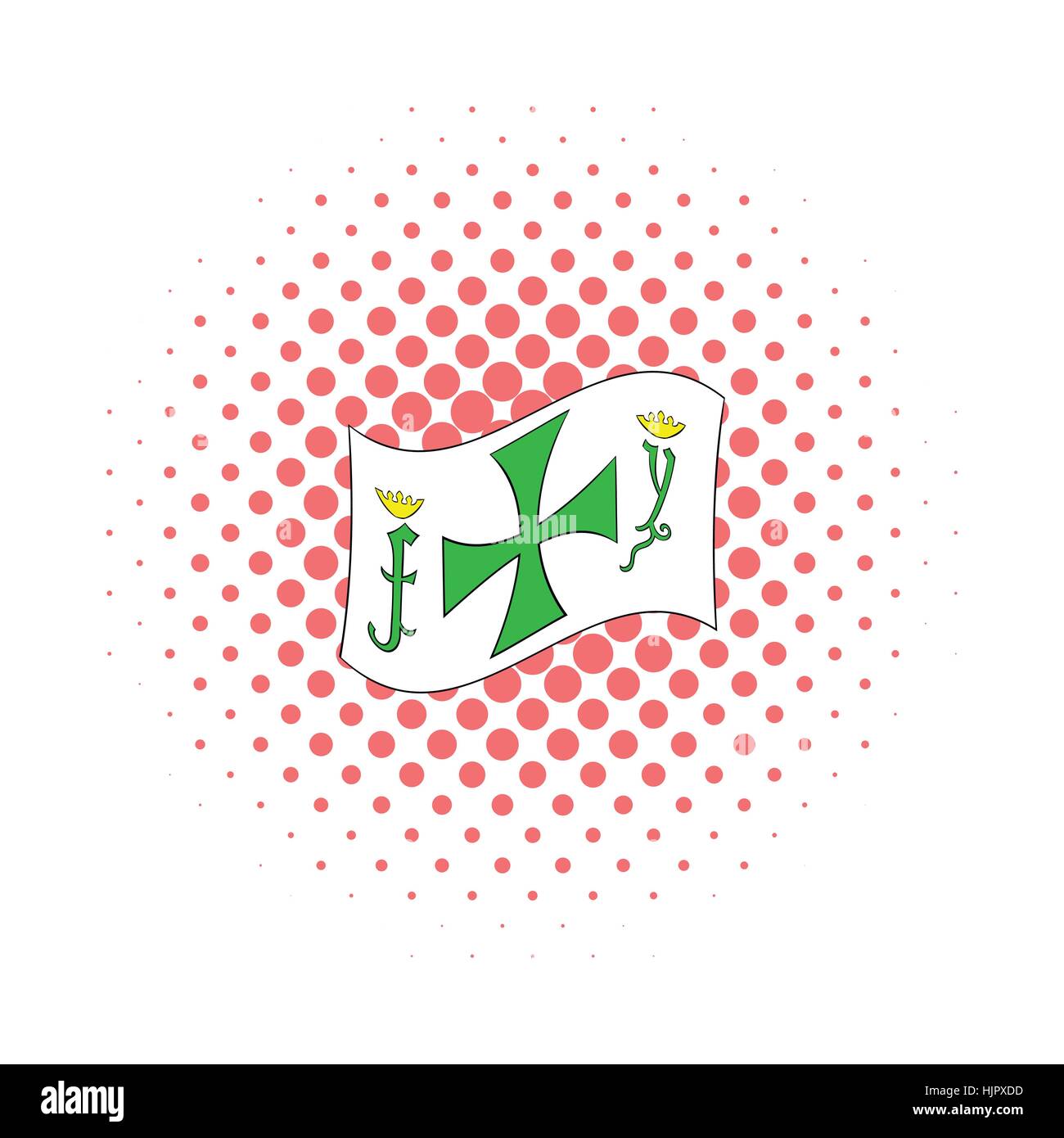 Columbus day symbol icon in comics style on a white background Stock ...