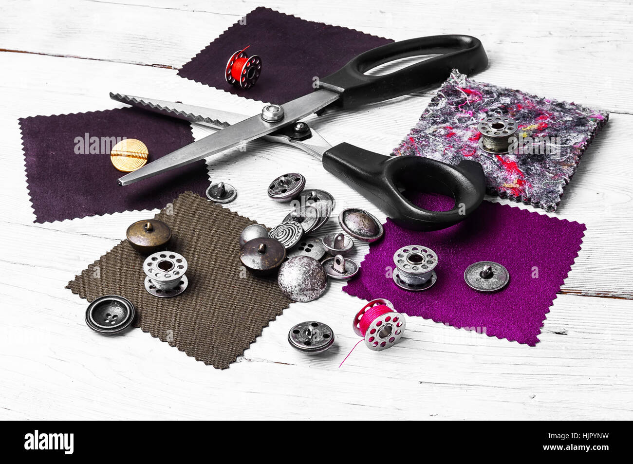 Scissors for cutting fabrics,patterns, fabrics,thread and buttons Stock ...