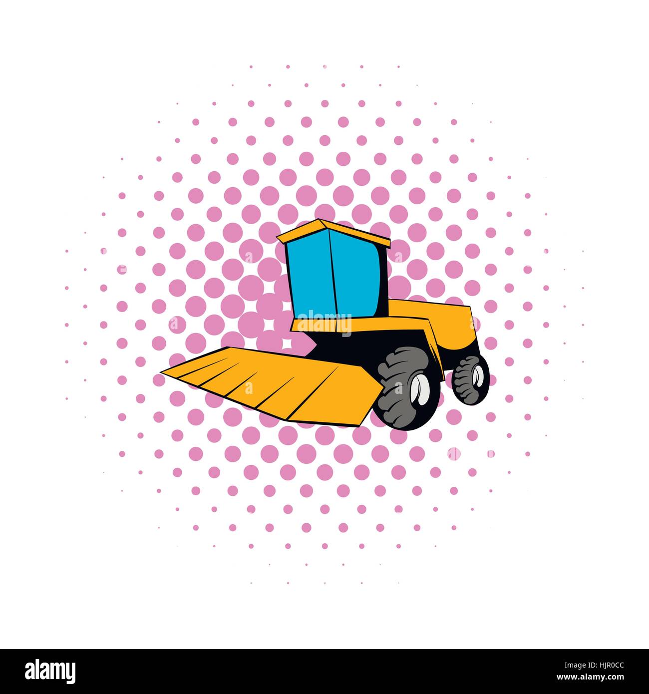Combine harvester in summer Stock Vector Images - Alamy