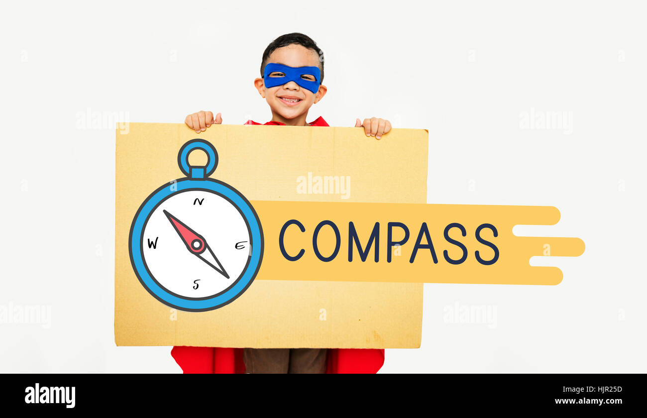 Compass Destination Navigation Route Direction Concept Stock Photo - Alamy