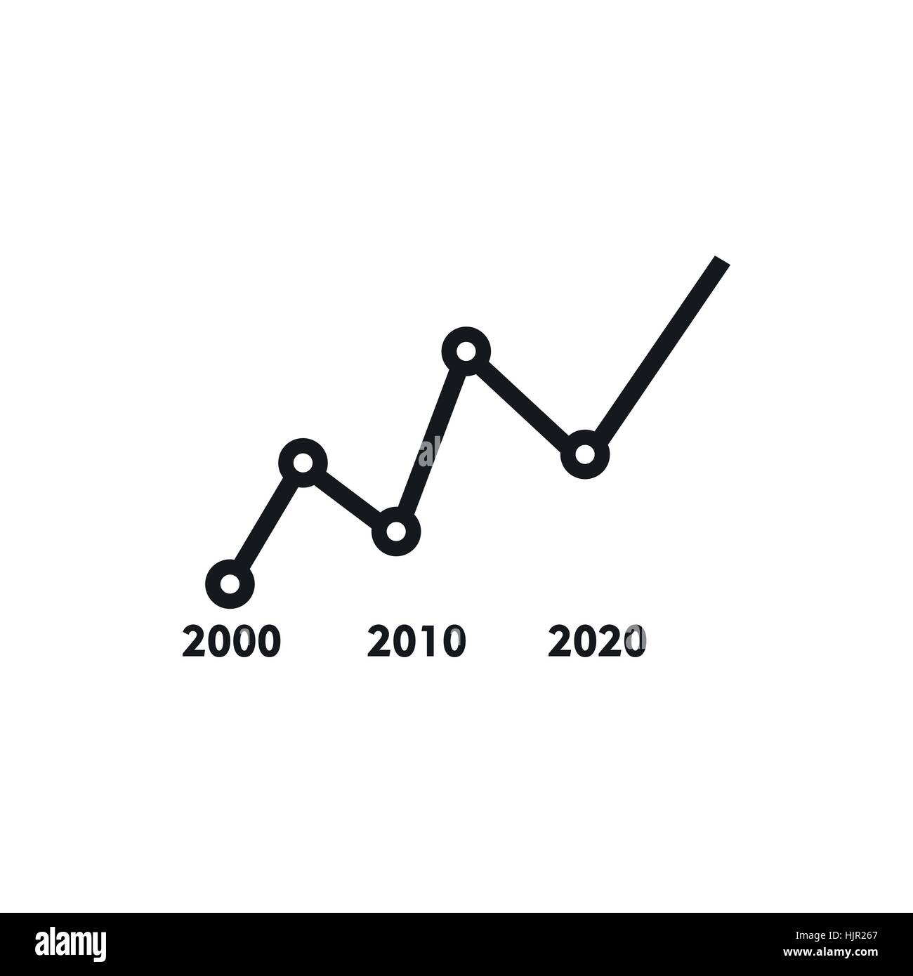 Arrow graph icon in simple style on a white background Stock Vector ...