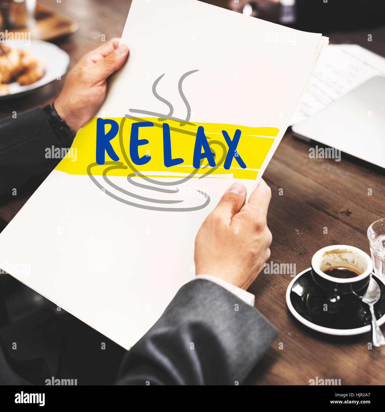 Relax Coffee Break Time Graphic Concept Stock Photo - Alamy