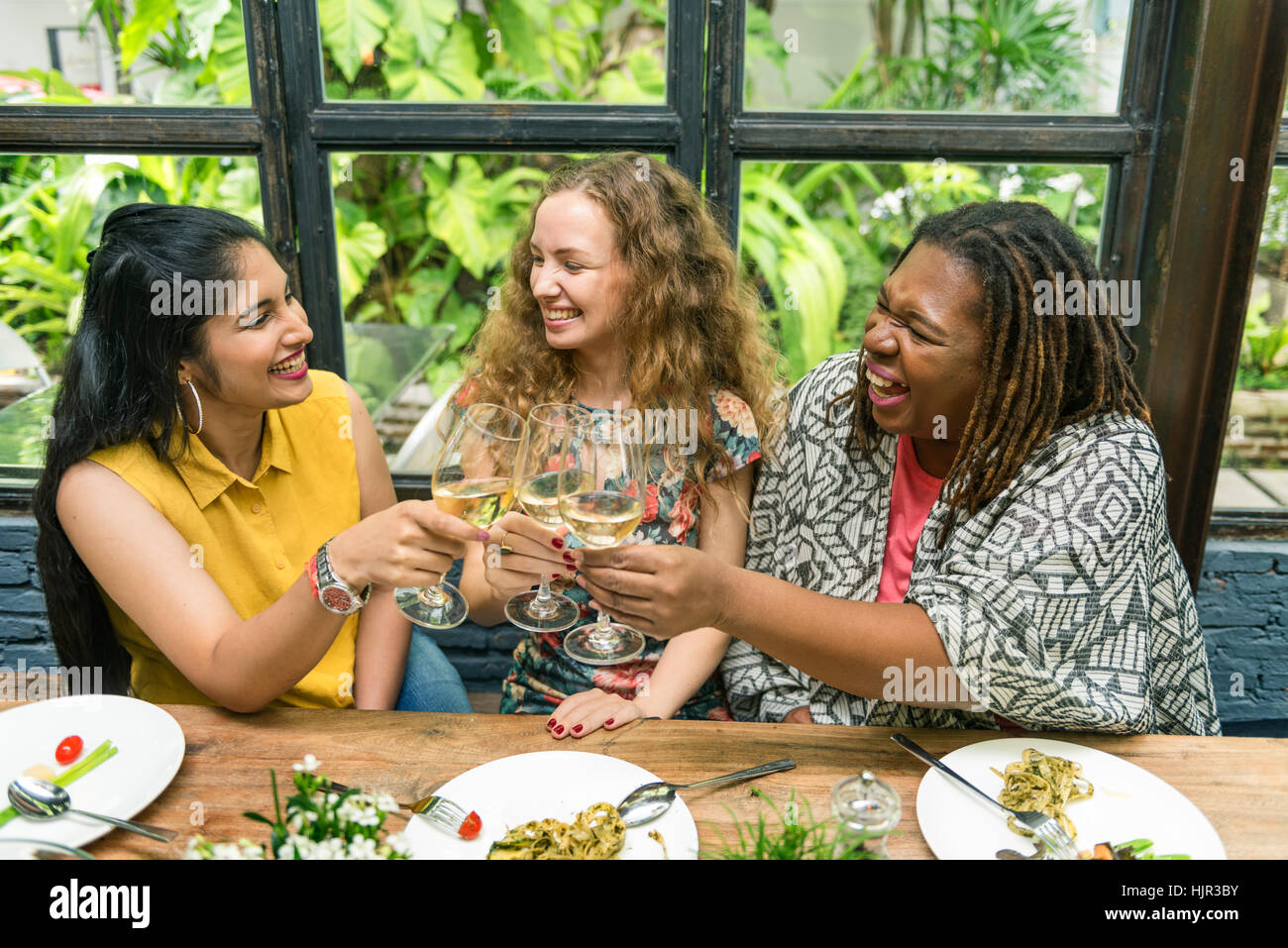 Women Communication Dinner Together Concept Stock Photo - Alamy