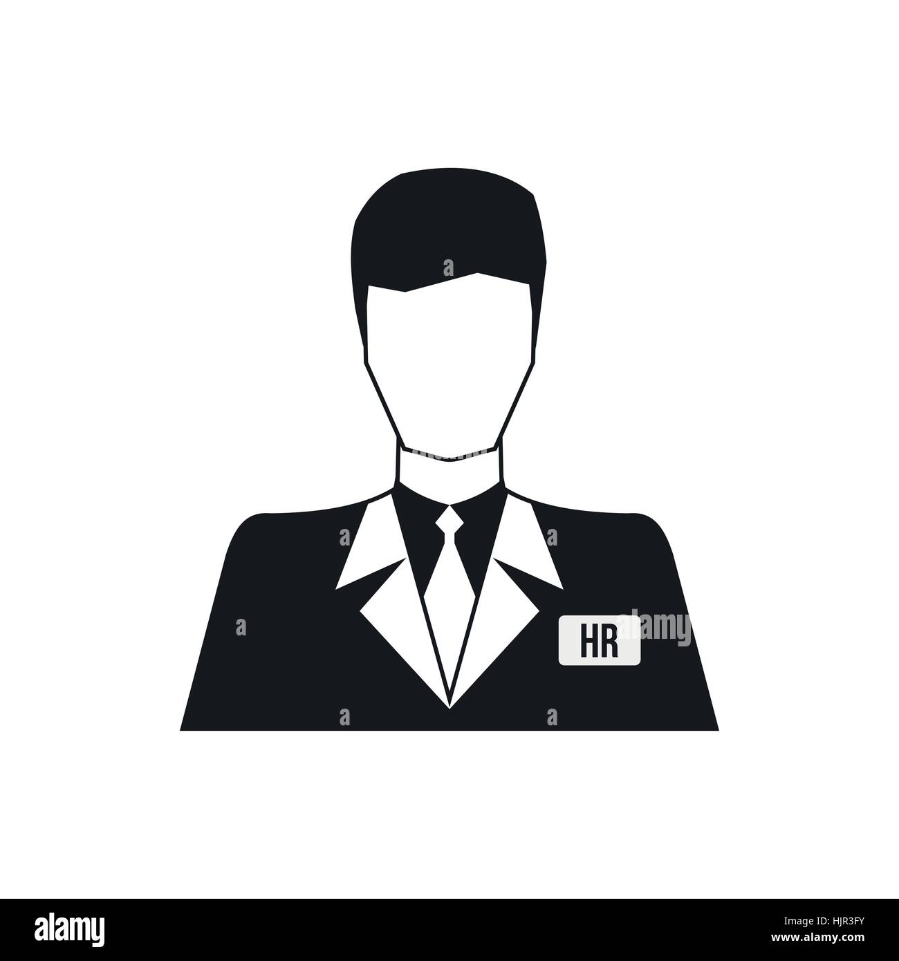 HR manager icon in simple style on a white background Stock Vector ...