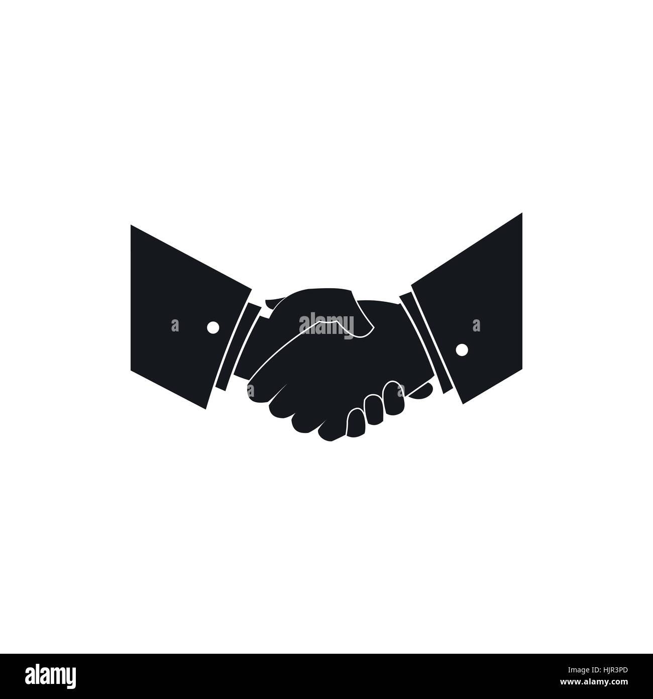 Handshake icon in simple style on a white background Stock Vector Image ...