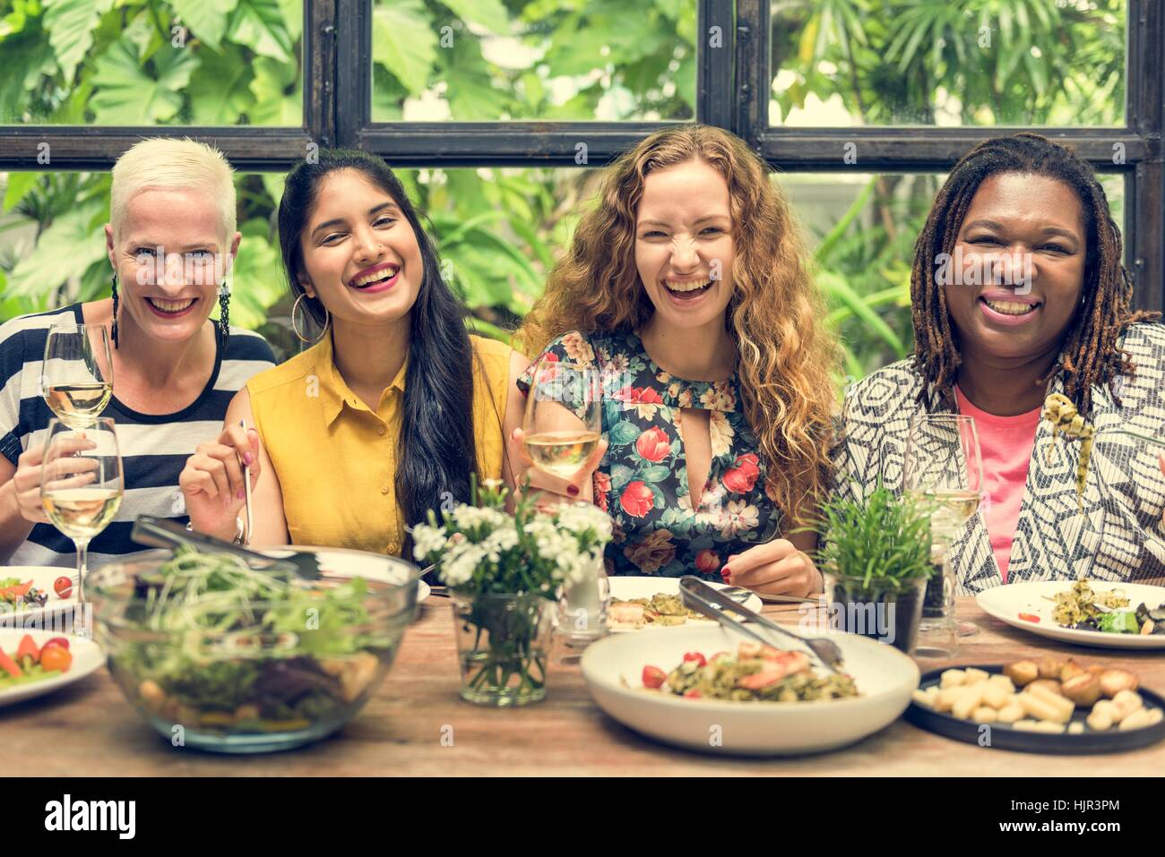 Women Communication Dinner Together Concept Stock Photo - Alamy