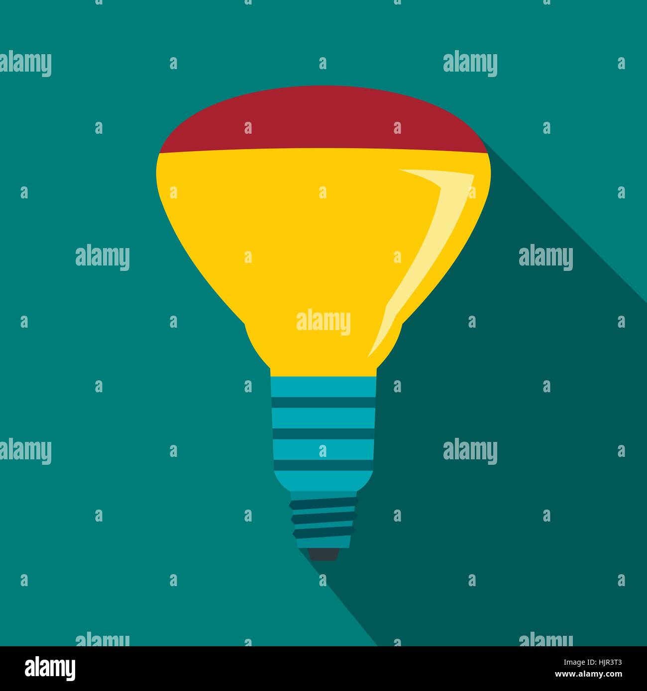 LED bulb icon in flat style on a blue background Stock Vector Image ...