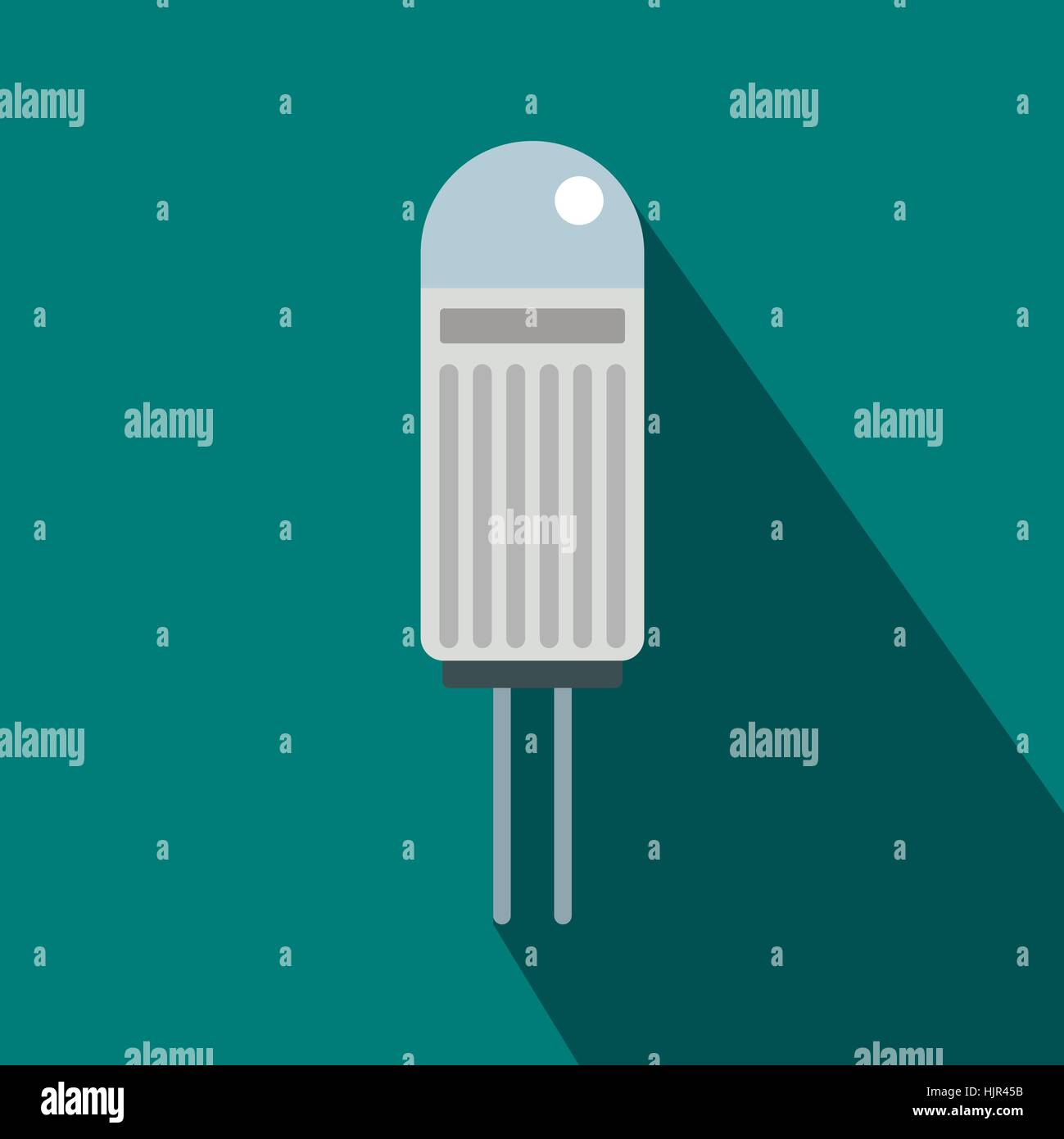 Halogen lamp icon in flat style on a blue background Stock Vector Image ...