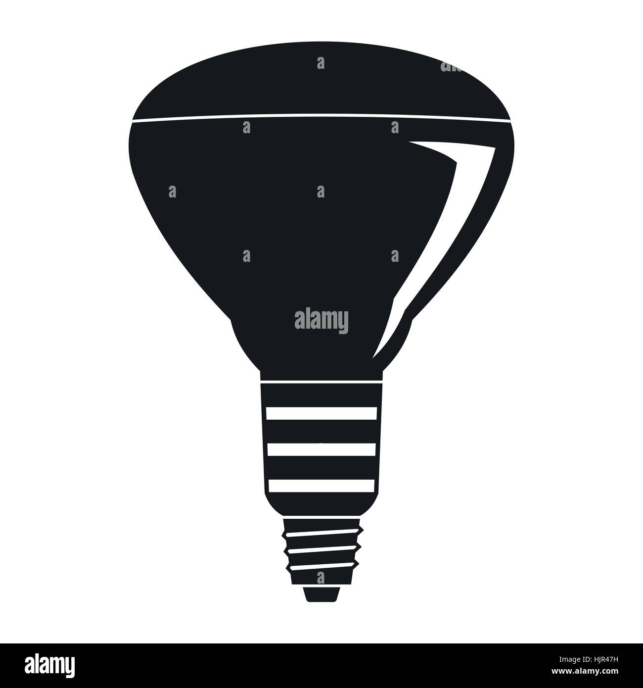 LED bulb icon in simple style on a white background Stock Vector Image ...