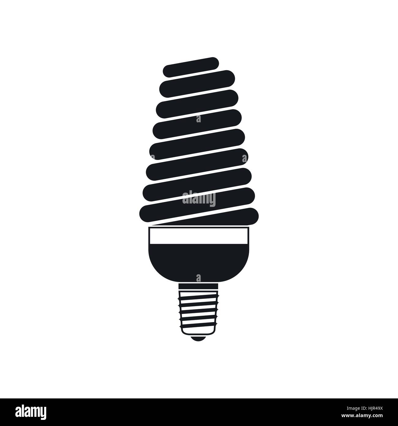Energy saving bulb icon in simple style on a white background Stock ...