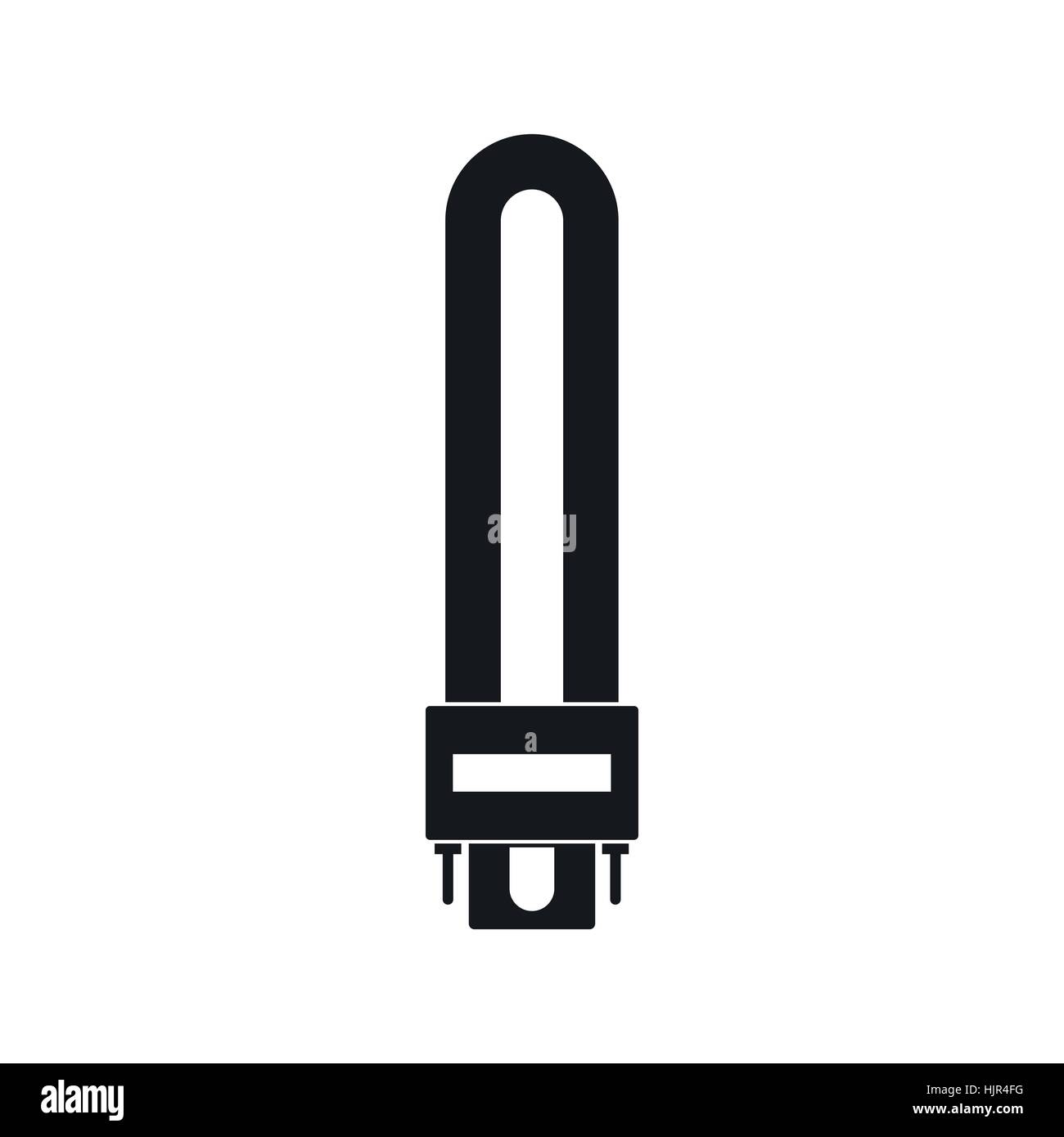 Fluorescence lamp icon in simple style on a white background Stock ...