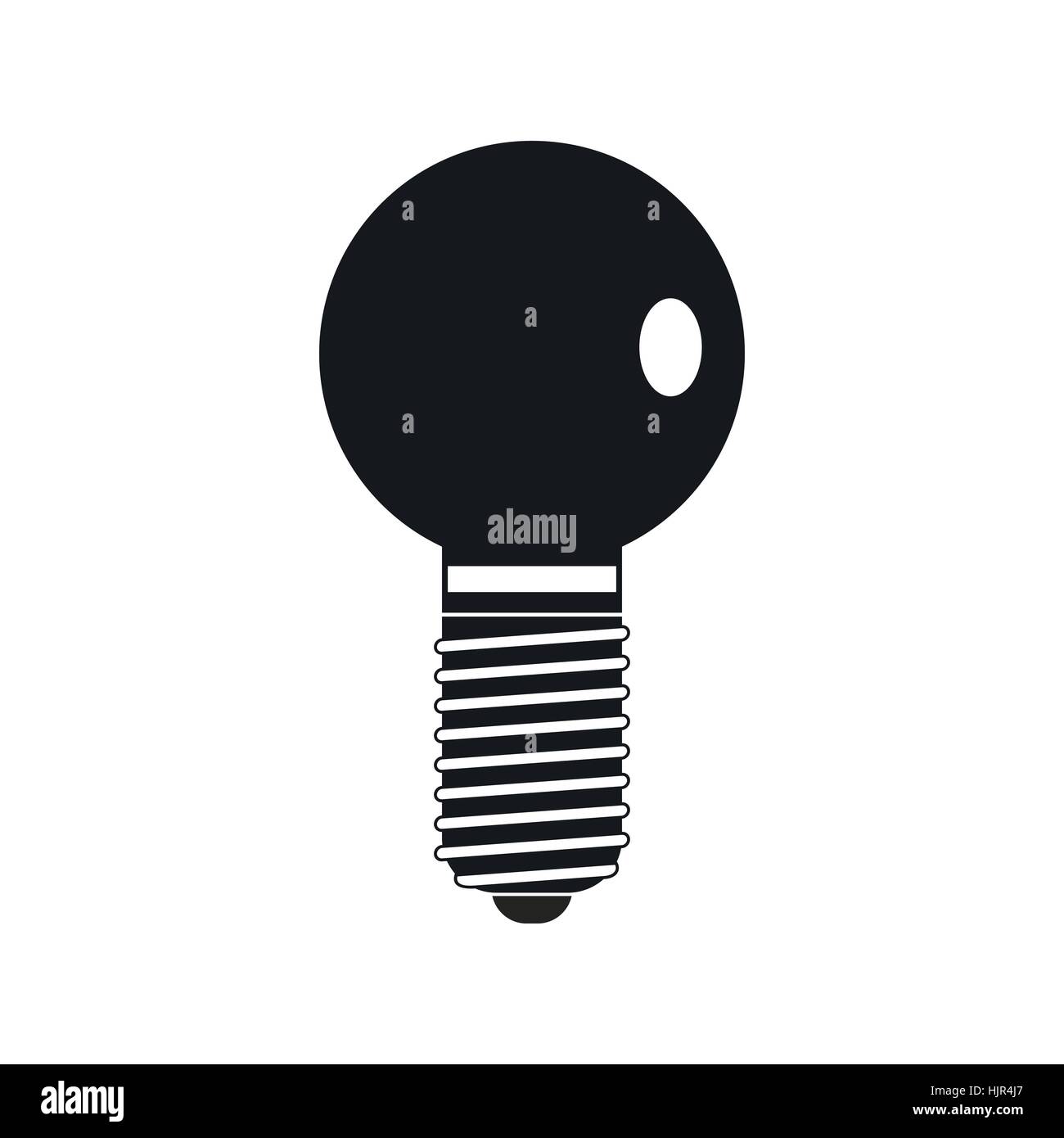 Light bulb icon in simple style on a white background Stock Vector ...