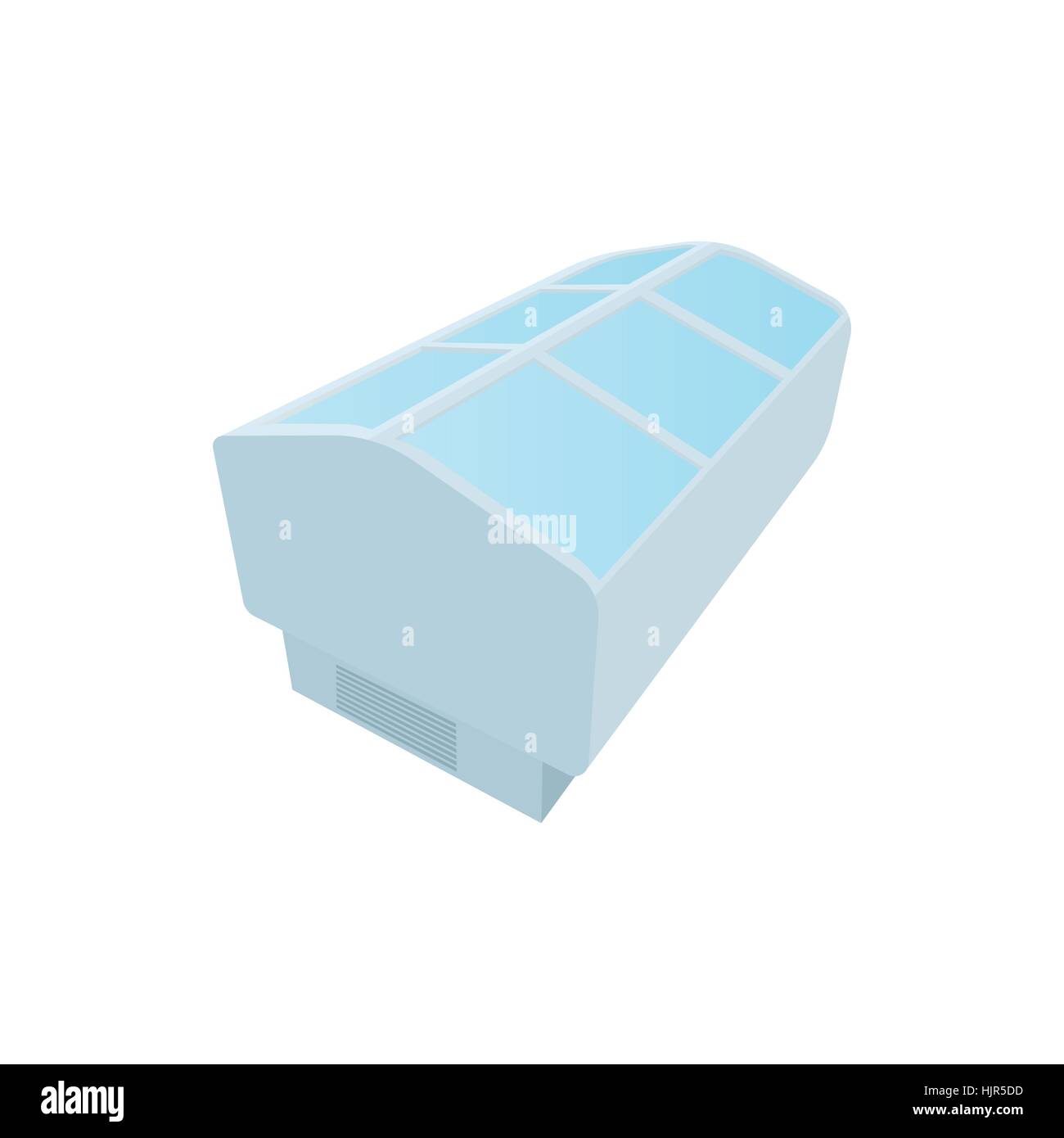 Freezer showcase icon in cartoon style on a white background Stock ...