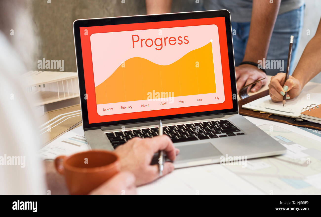 Graph Progress Report Analysis Concept Stock Photo - Alamy