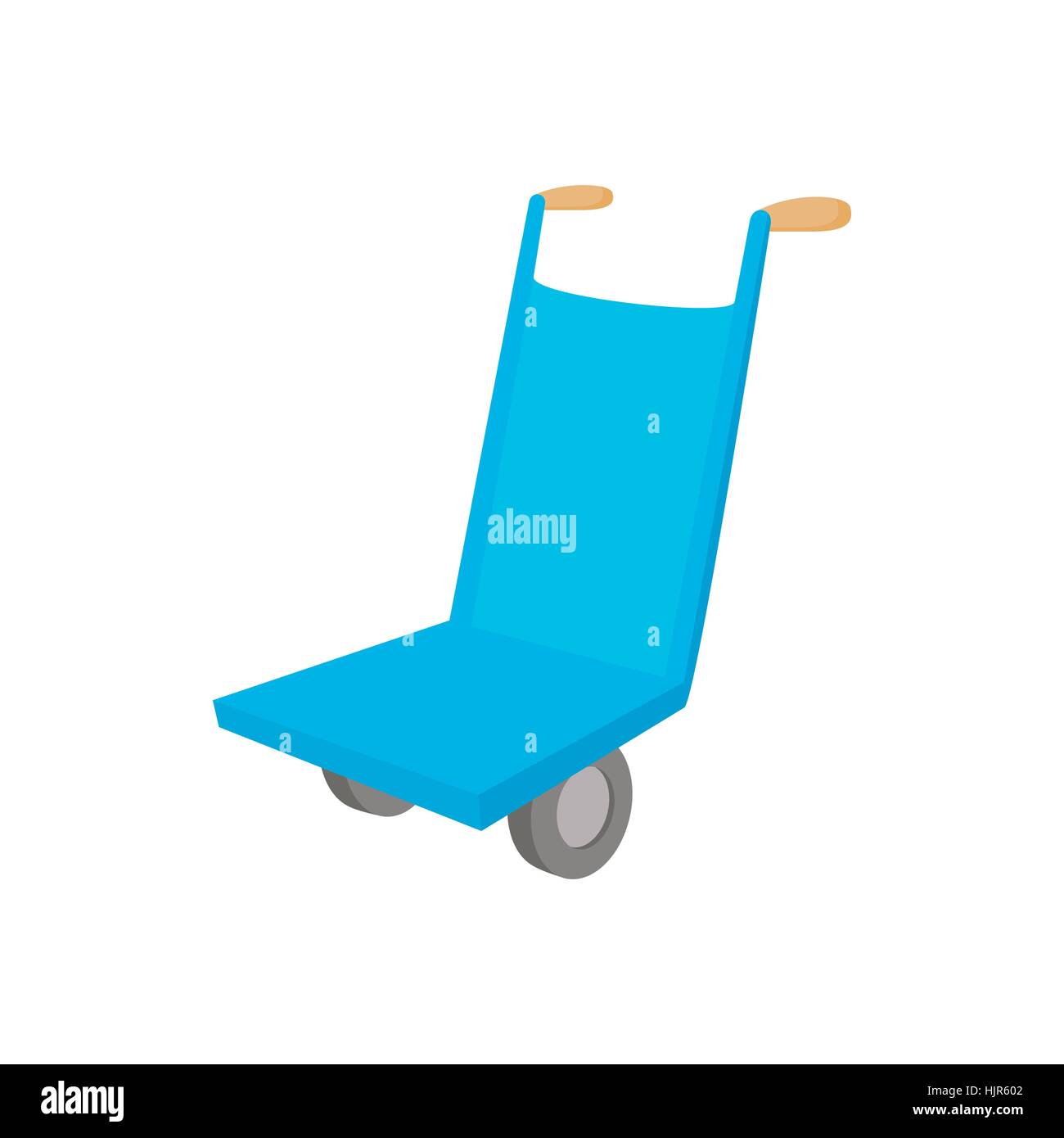 Hand cart icon in cartoon style on a white background Stock Vector ...
