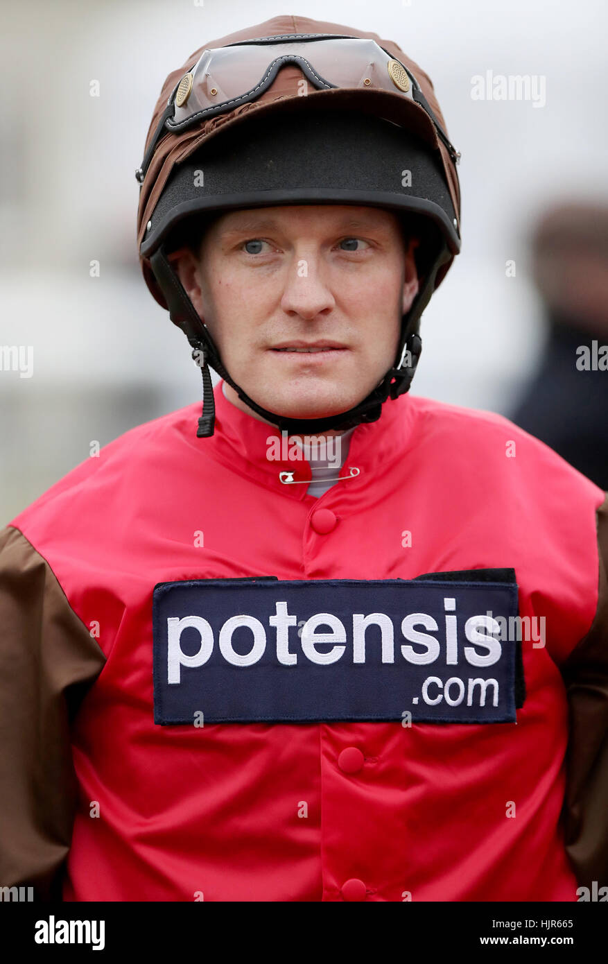 Jockey Mr David Maxwell at Ludlow Racecourse Stock Photo - Alamy