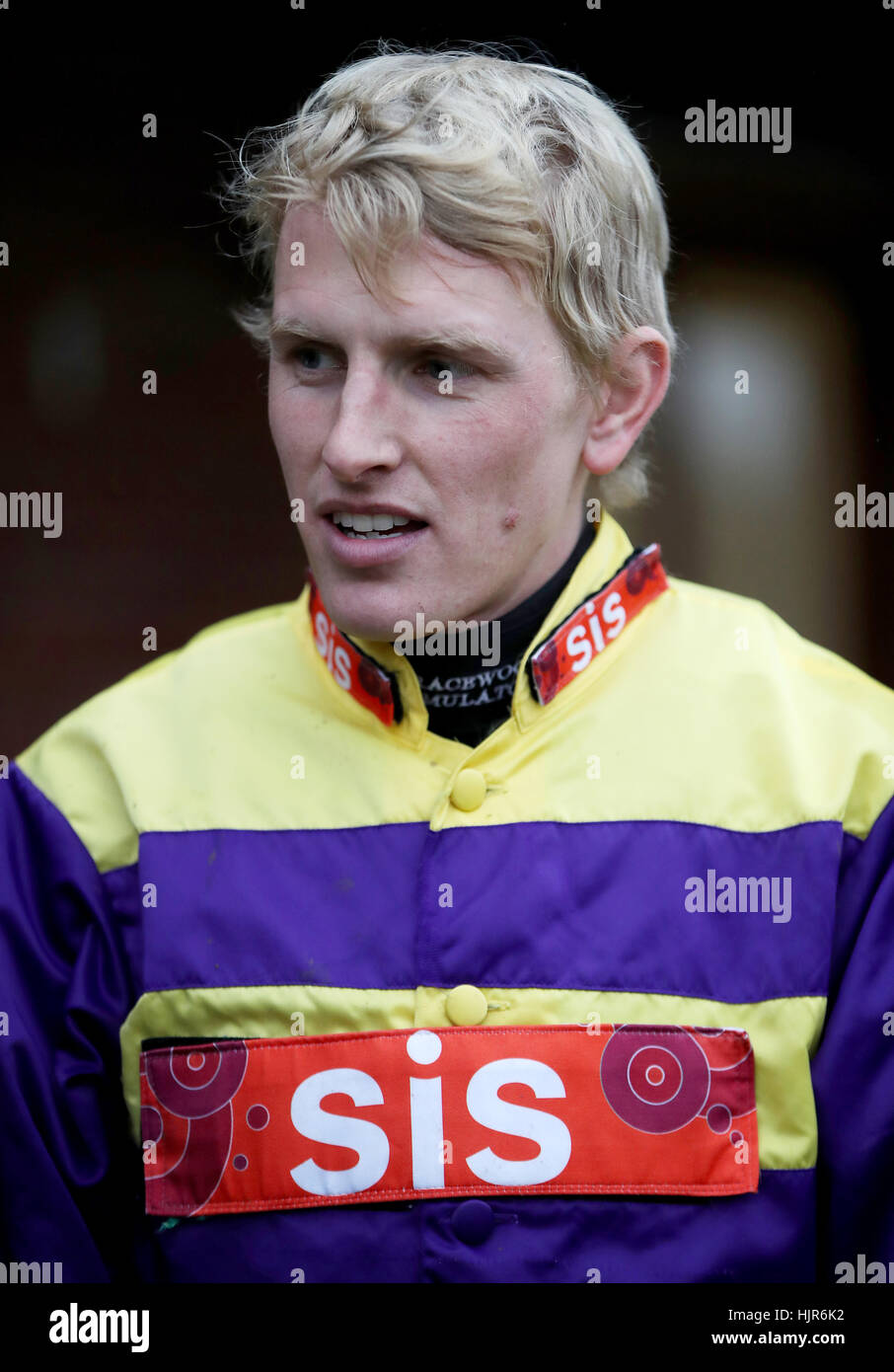 Jockey Harry Challoner at Ludlow Racecourse Stock Photo - Alamy