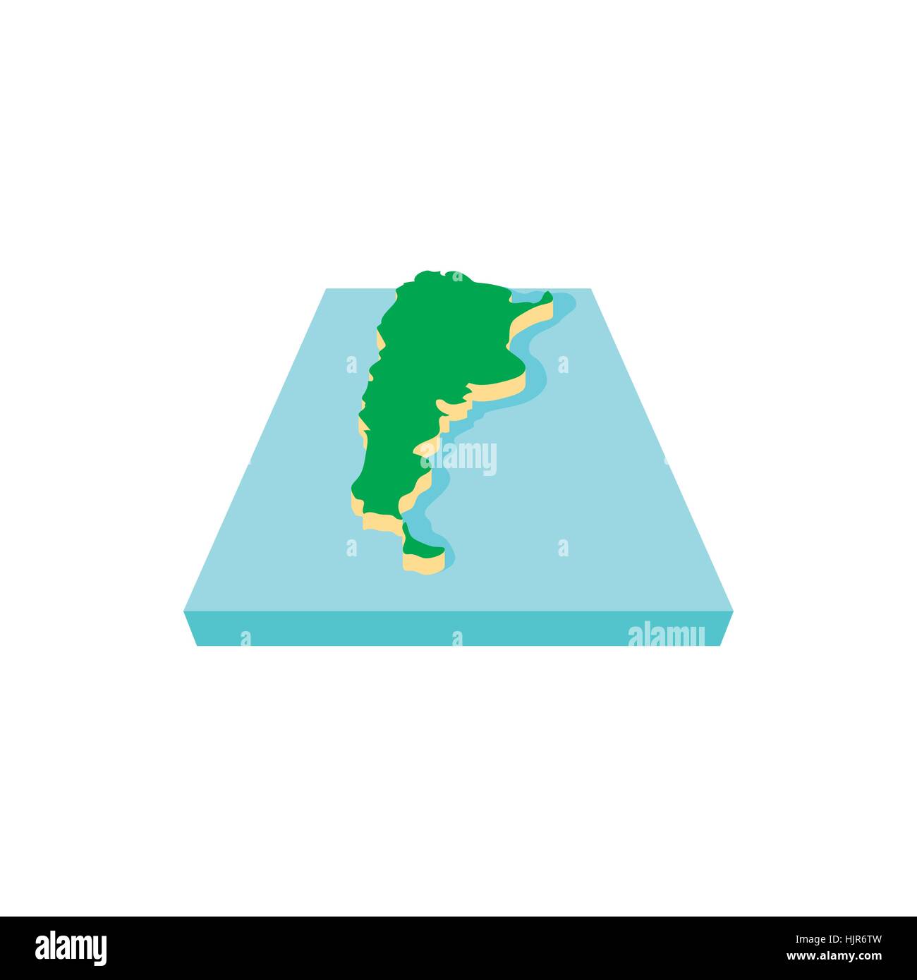 Map of Argentina icon in cartoon style on a white background Stock ...