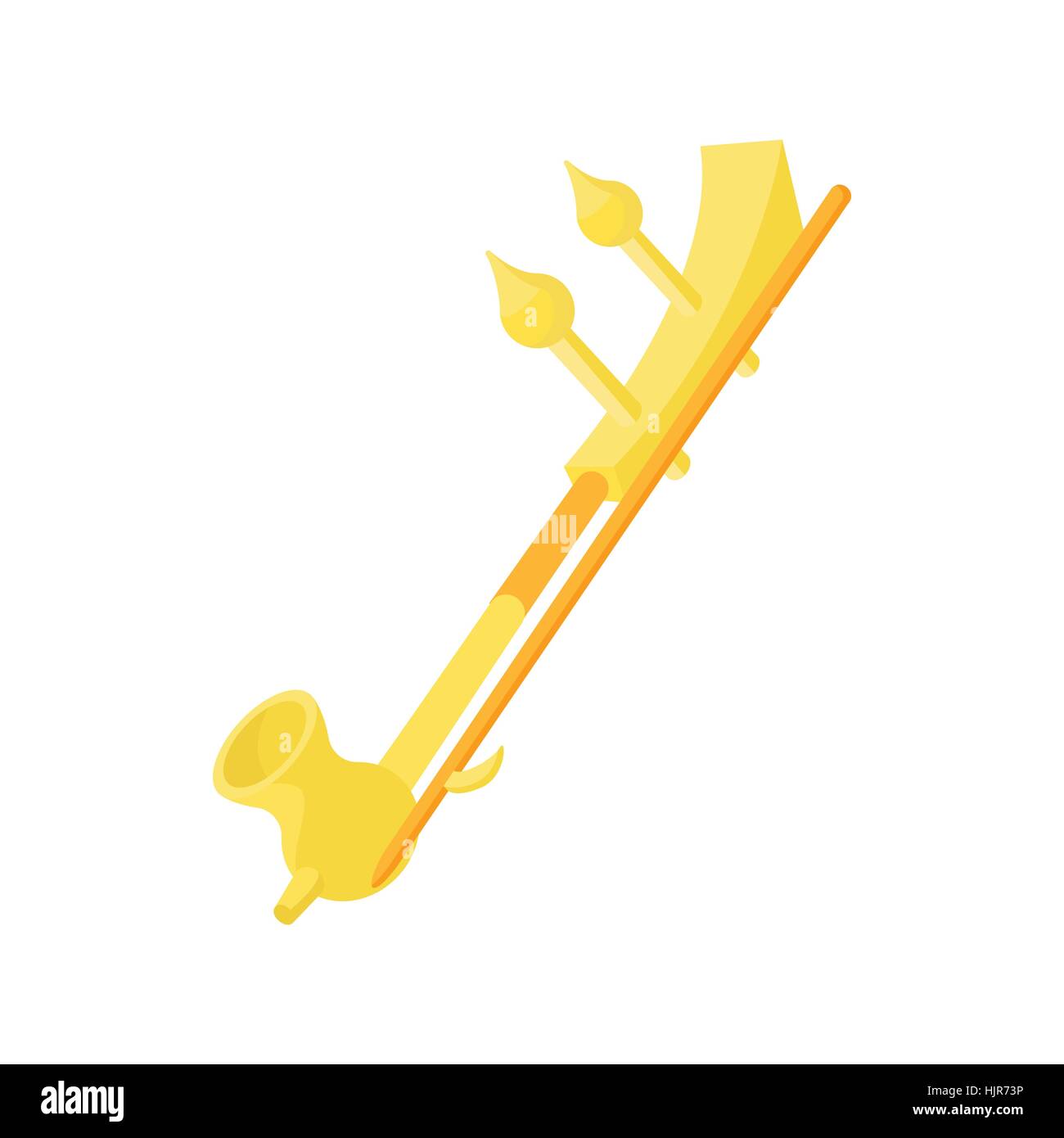 Treble fiddle or soprano Sounded string icon in cartoon style on a ...