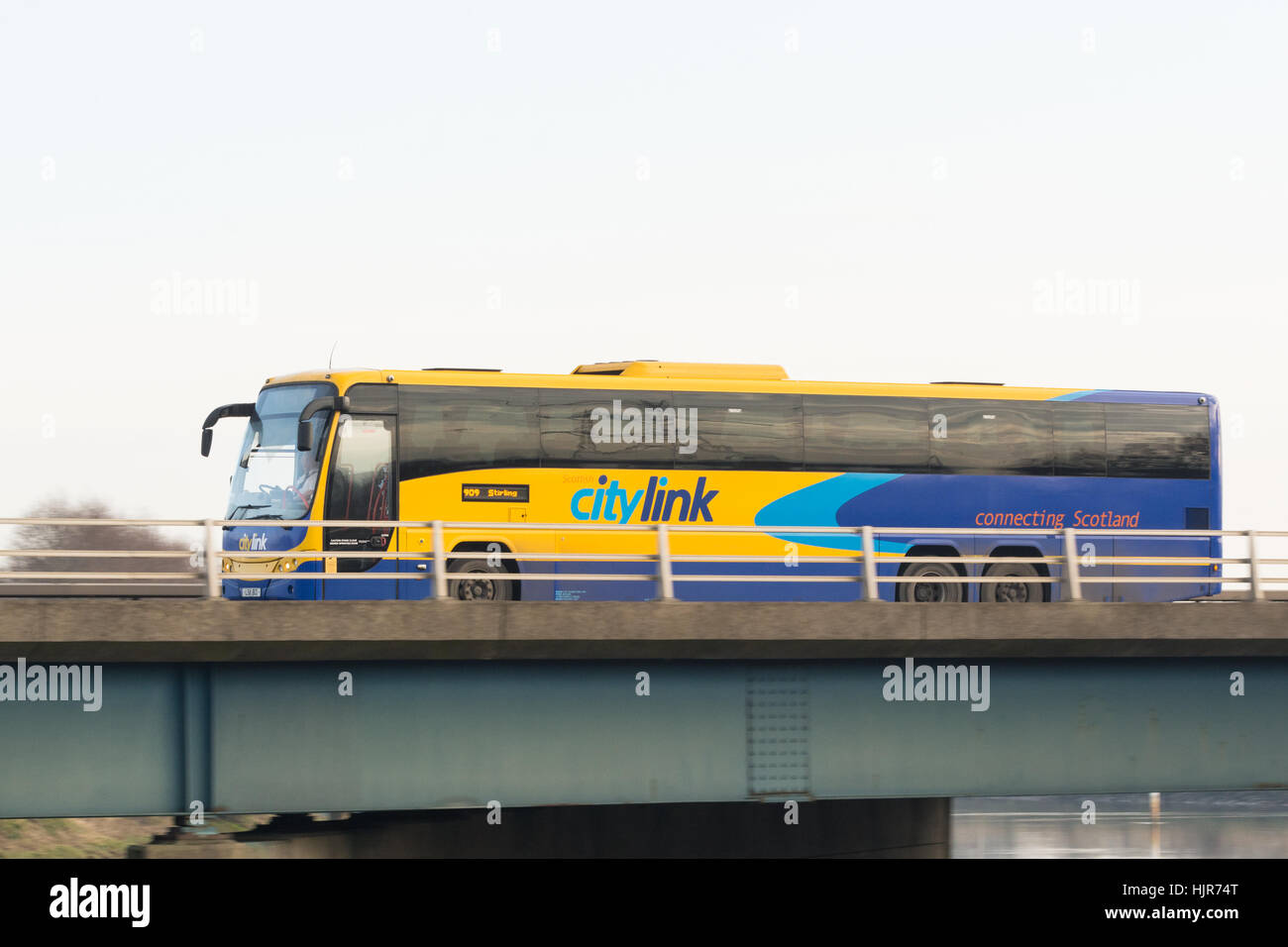 citylink coach heading to Stirling - Scotland, UK Stock Photo - Alamy