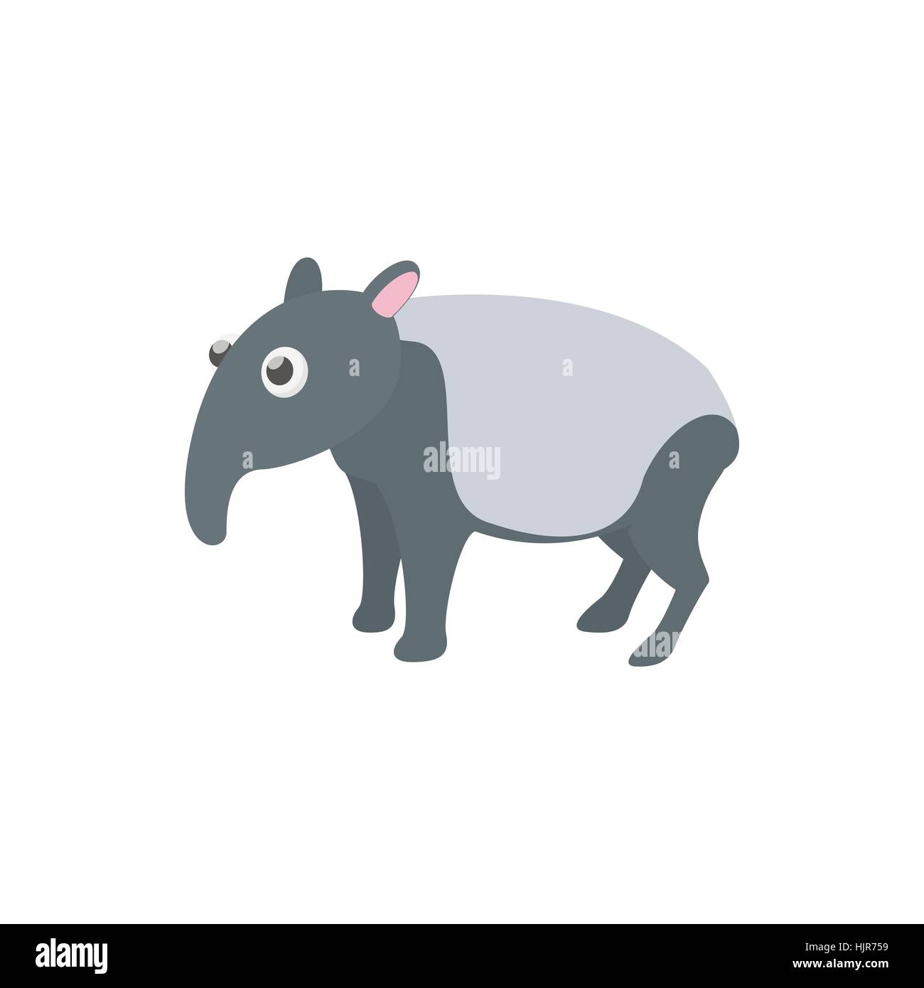 Tapir icon in cartoon style on a white background Stock Vector Image ...