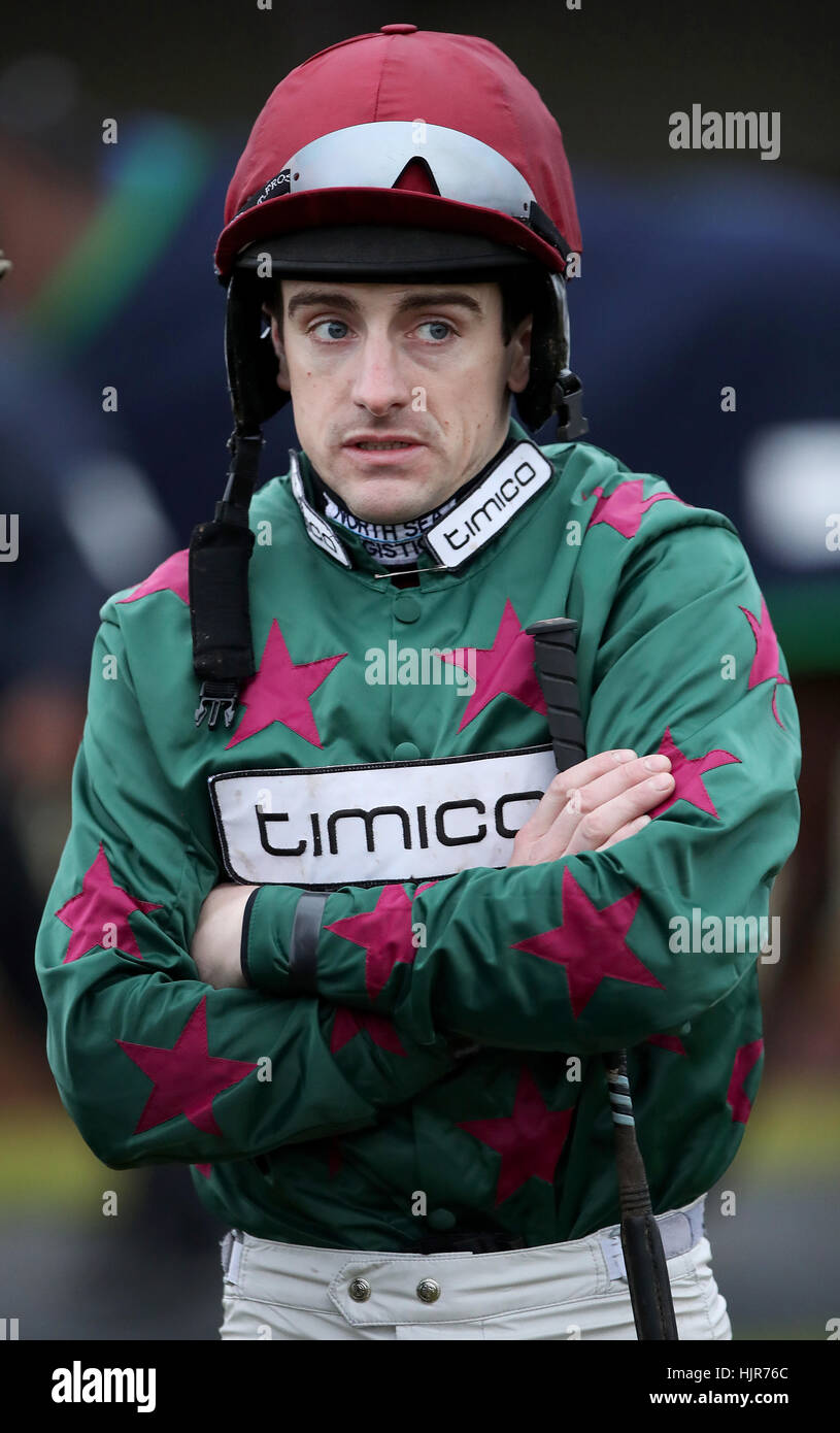 Jockey Brian Hughes at Ludlow Racecourse Stock Photo - Alamy