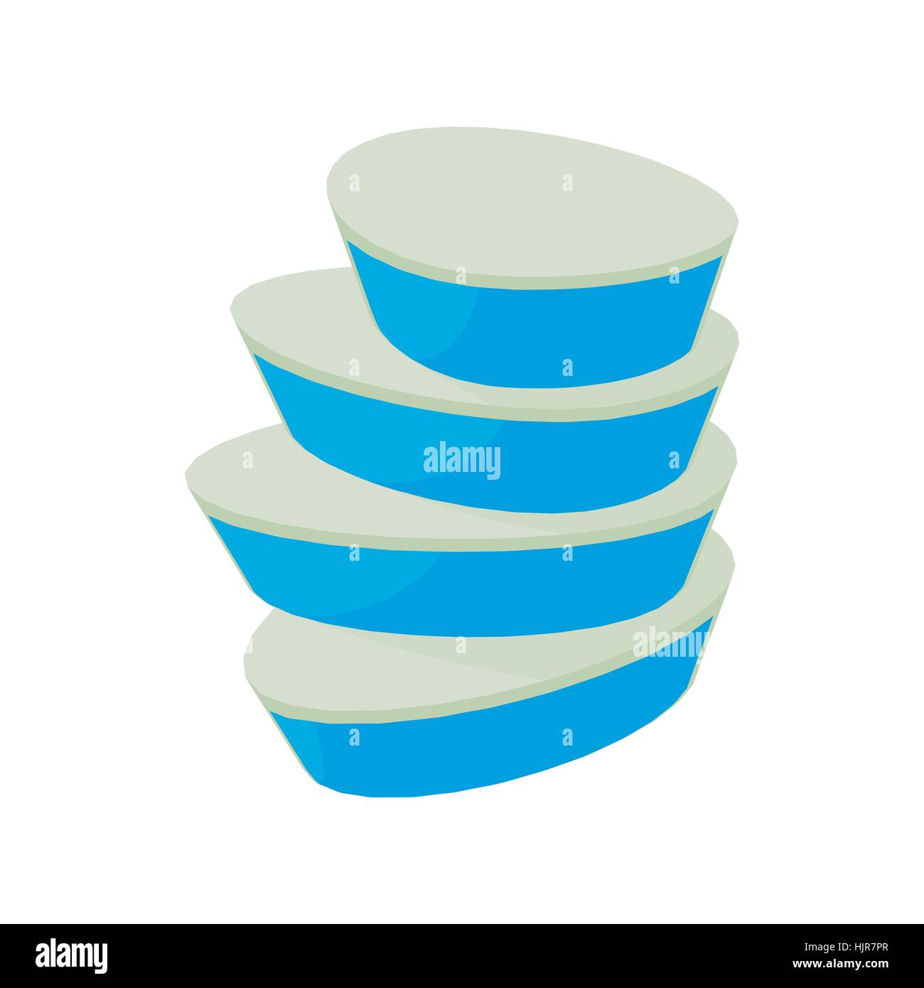 Business center building icon in cartoon style on a white background ...