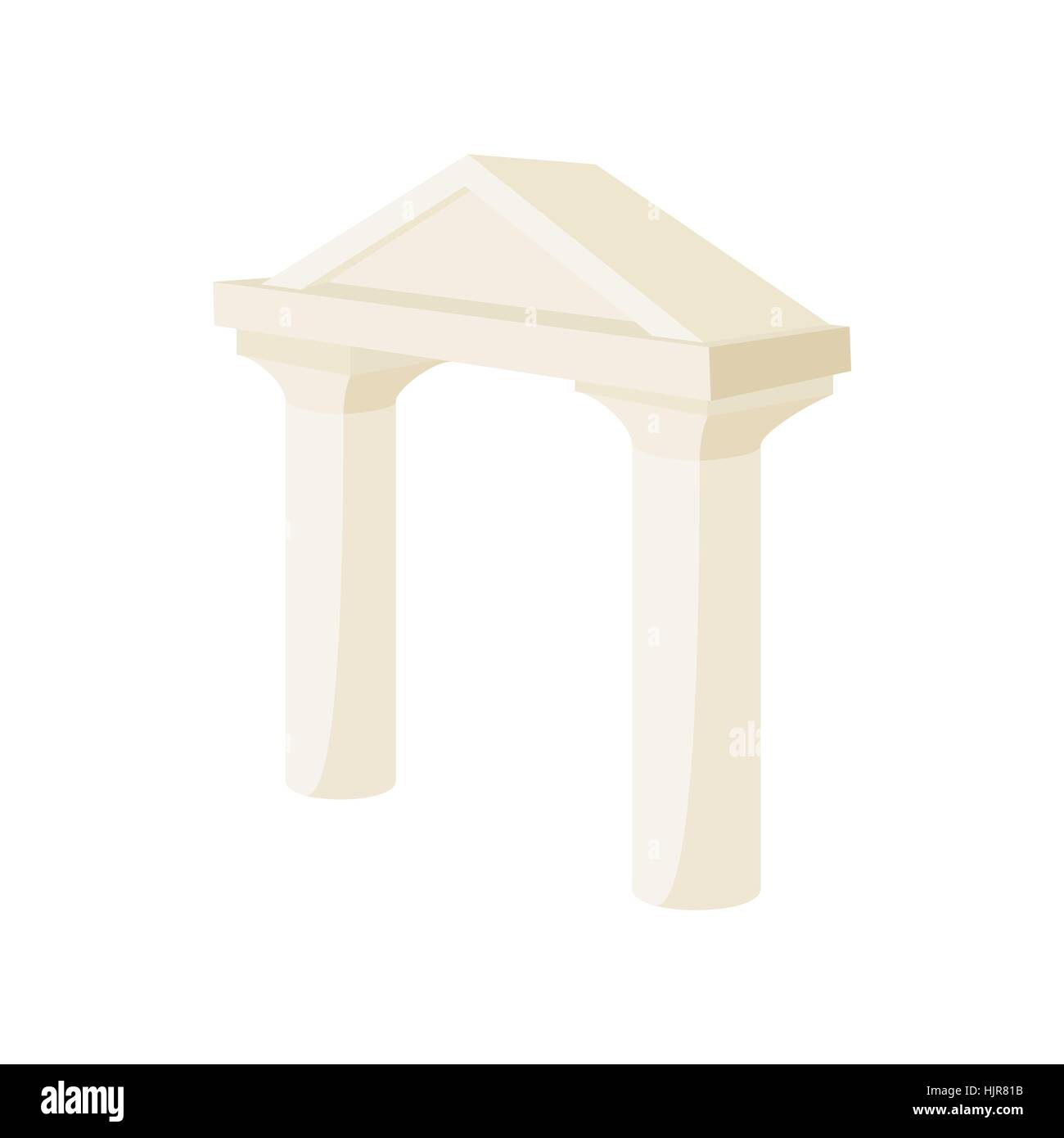 Ancient arch icon in cartoon style on a white background Stock Vector ...