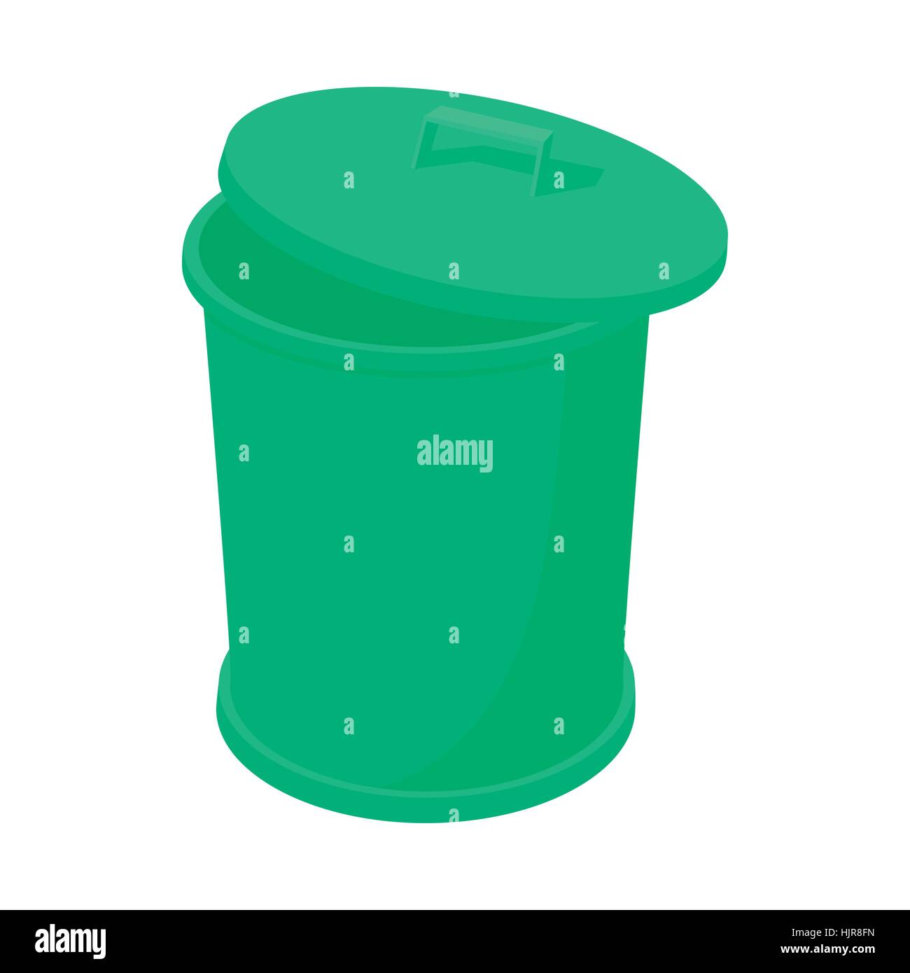 Green Trash Can Clipart