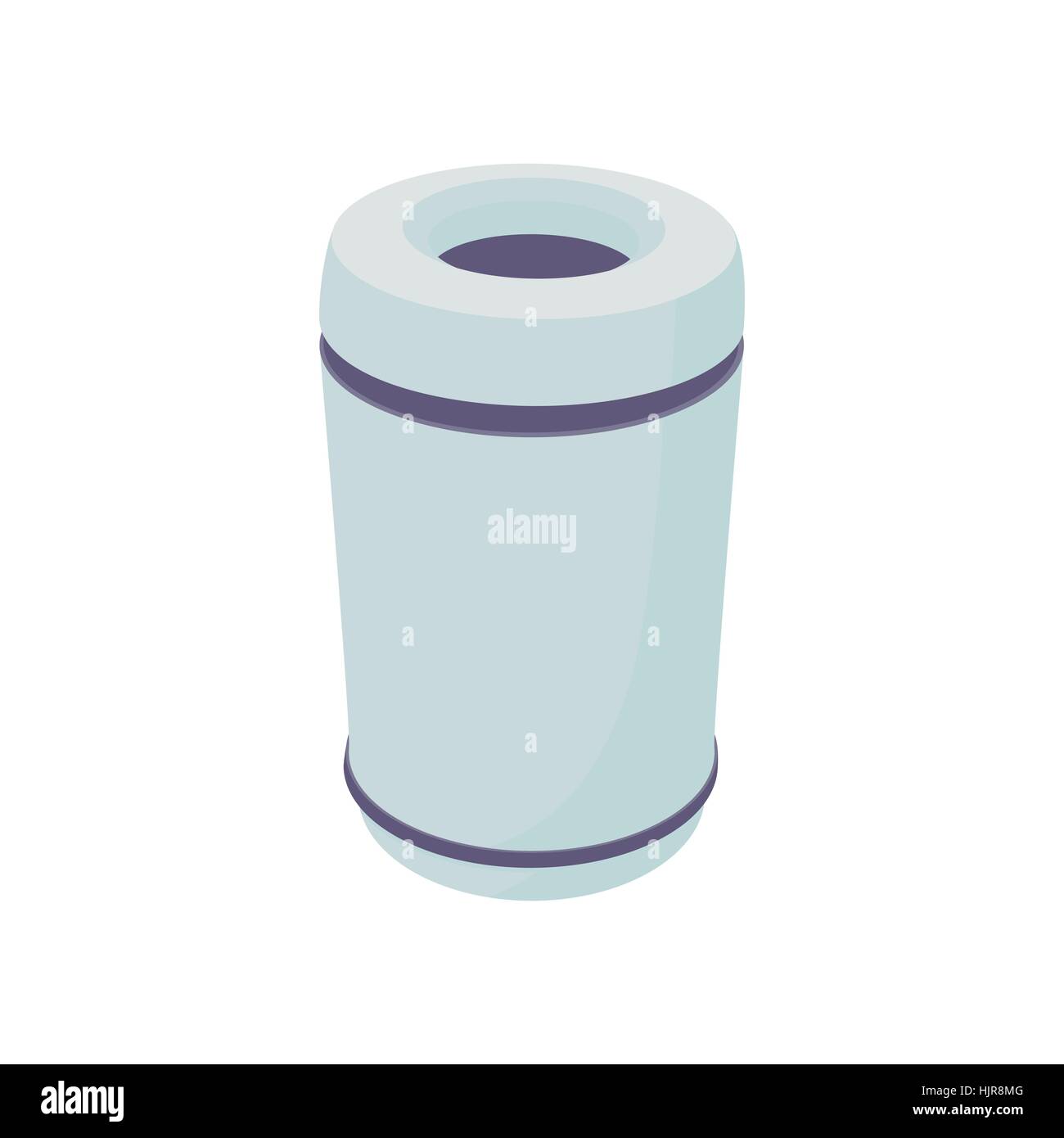 Grey outdoor bin icon in cartoon style on a white background Stock ...