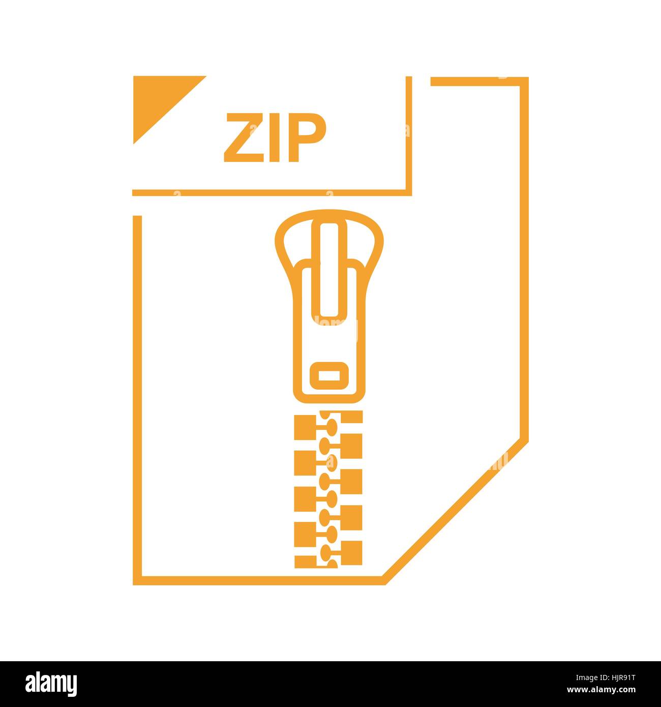 ZIP file icon in cartoon style on a white background Stock Vector Image ...