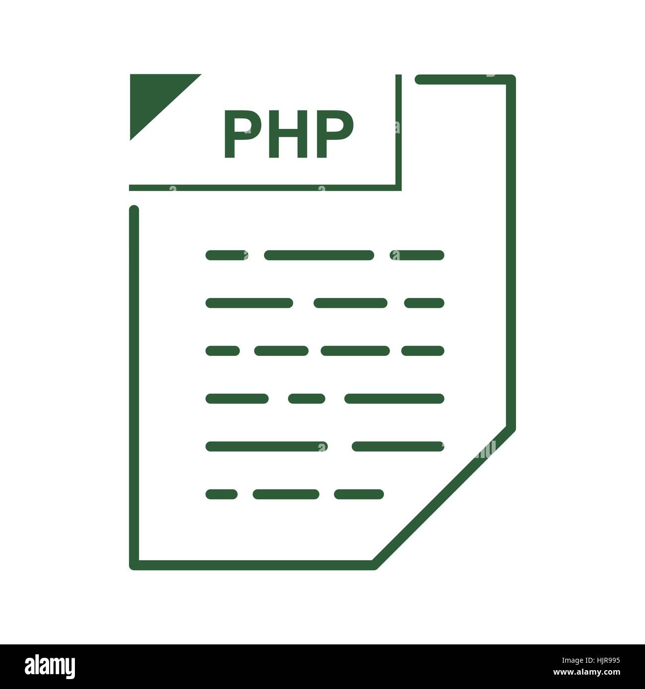 PHP file icon in cartoon style on a white background Stock Vector Image ...