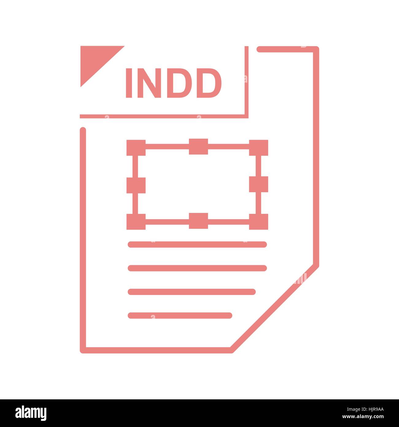 INDD file icon in cartoon style on a white background Stock Vector ...