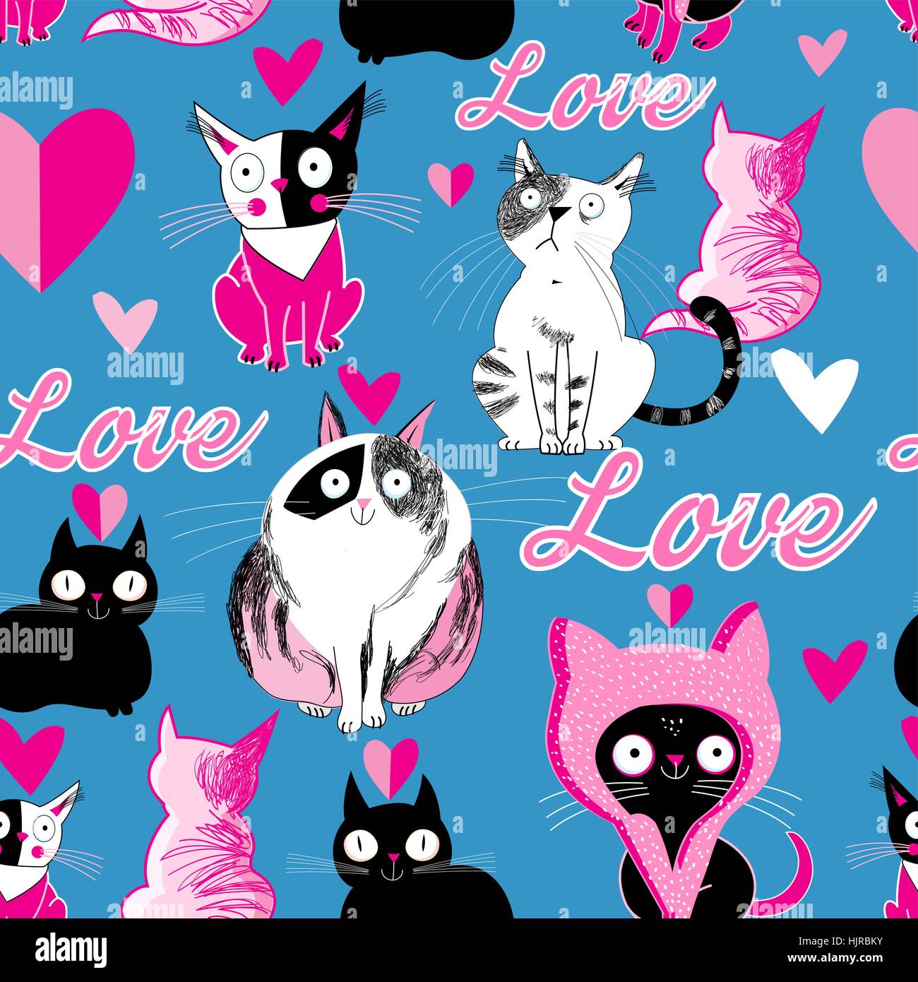 Cats love painting Stock Vector Images - Alamy