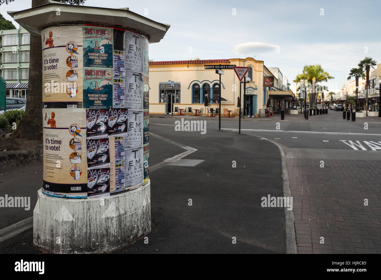 The junction of Clive Square and Emerson Street, Napier, North Island ...