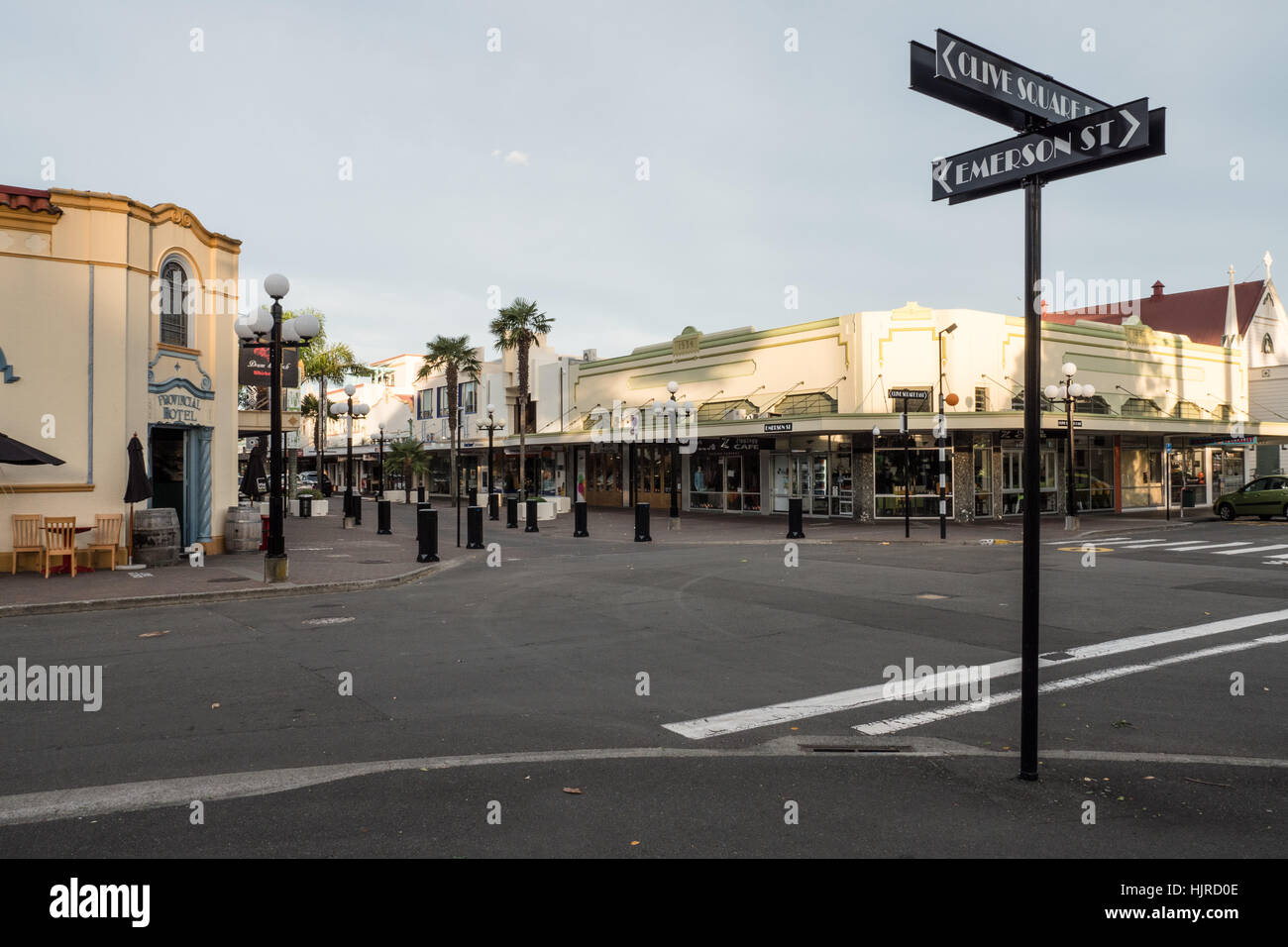 The junction of Clive Square and Emerson Street, Napier, North Island ...