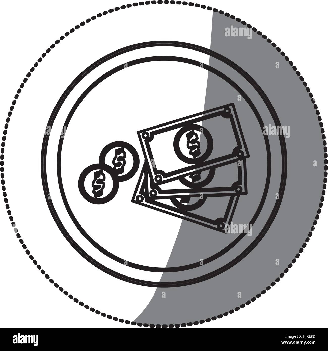 Billets and coins icon vector illustration graphic design Stock Vector ...