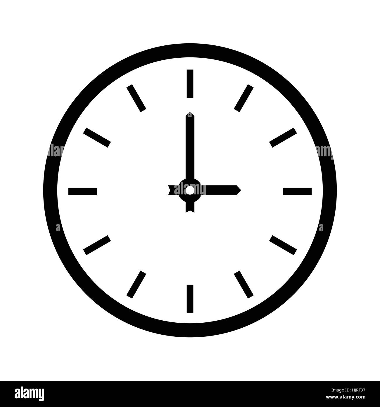 Clock icon in simple style isolated on white Stock Vector Image & Art ...