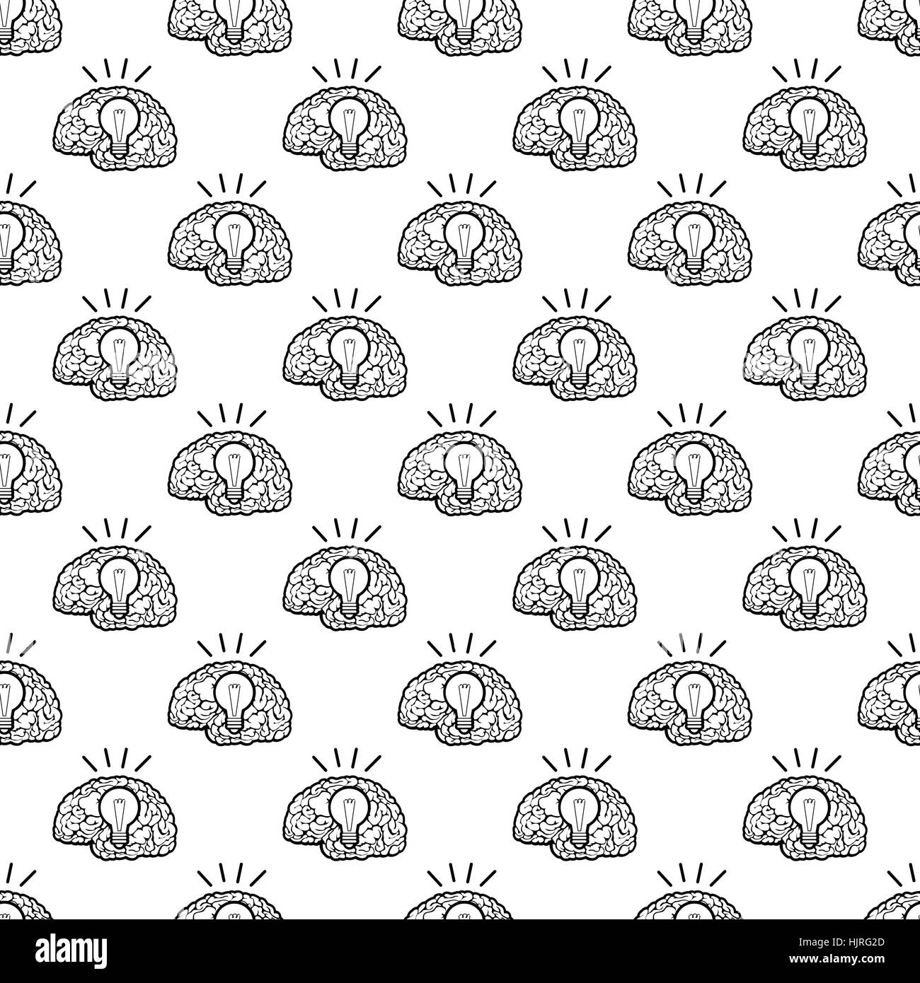 Human brain pattern seamless black for any design Stock Vector Image ...