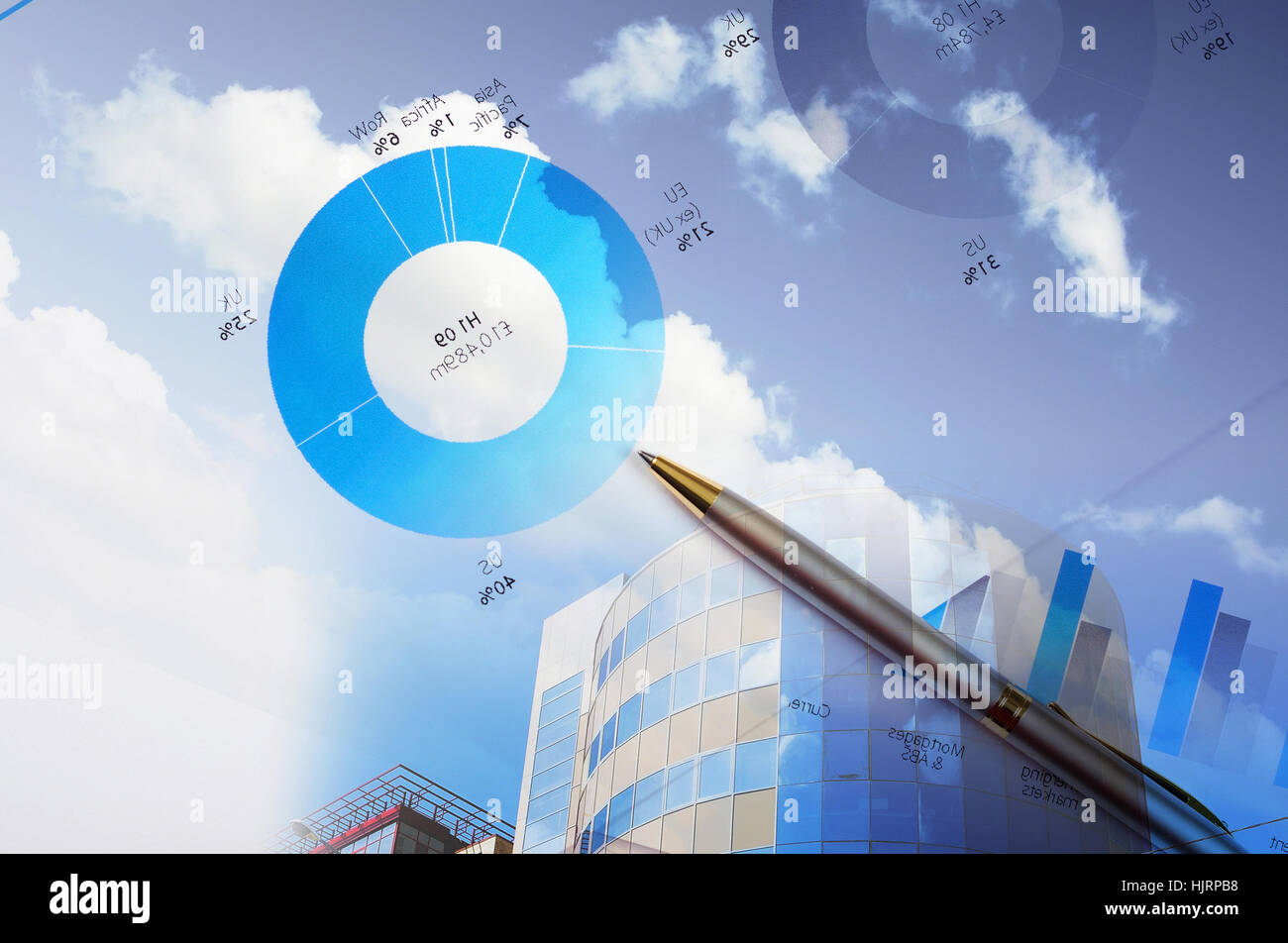 valuable papers, charts and diagrams - a collage Stock Photo - Alamy