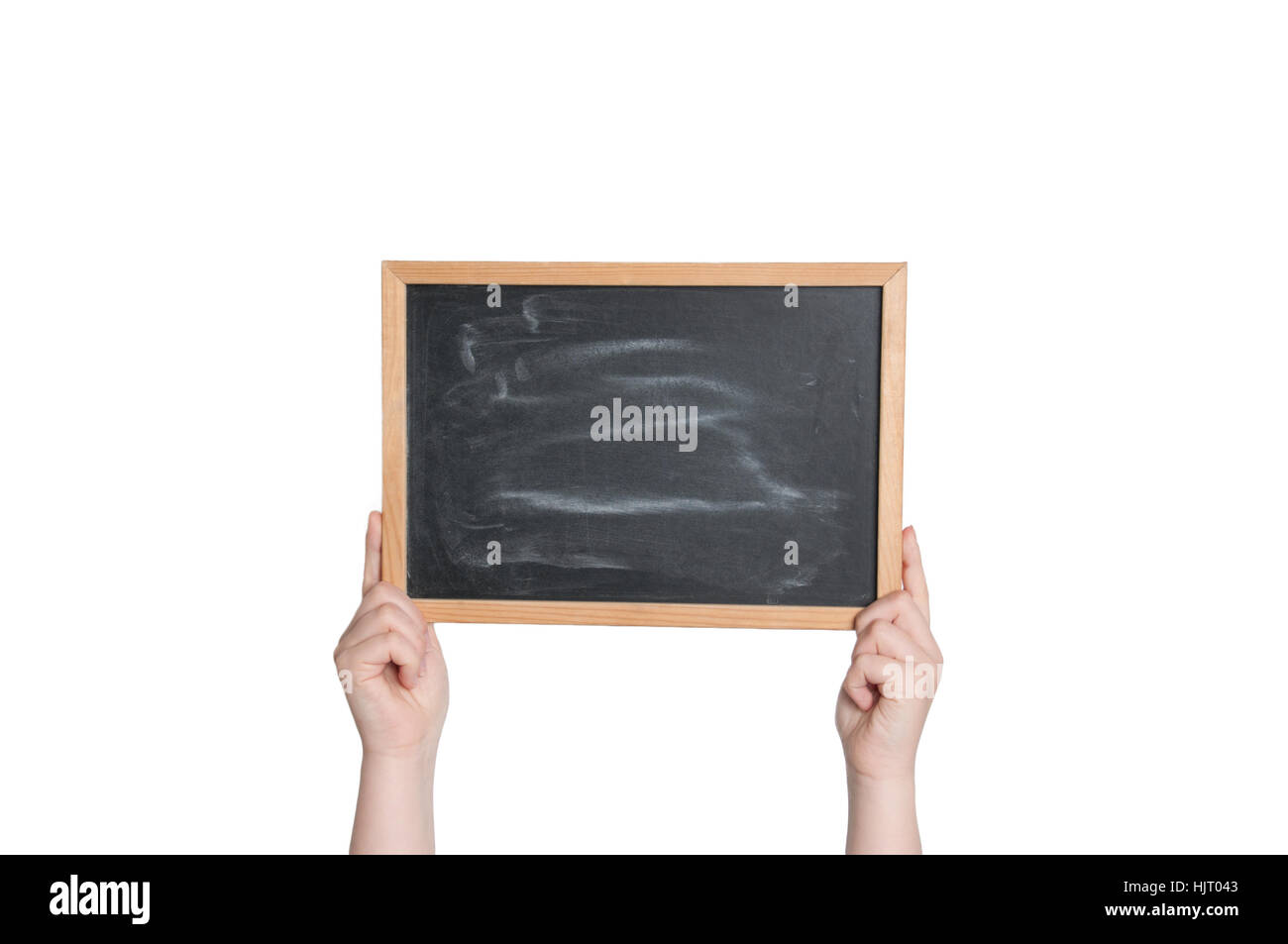 hand holding black,blank blackboard horizontal Stock Photo - Alamy